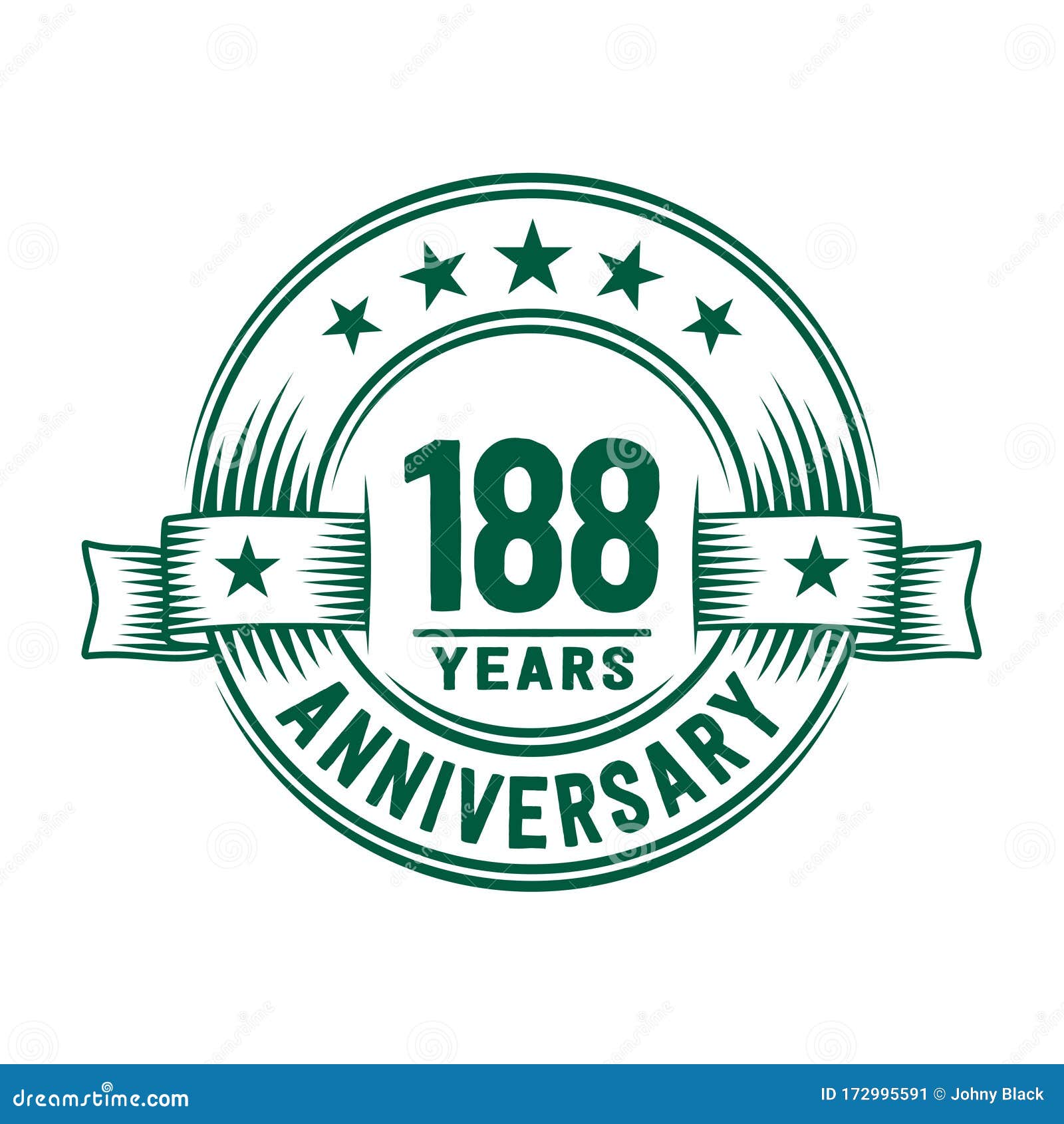 188 Years Anniversary Celebration Logotype. 188th Years Logo. Vector ...