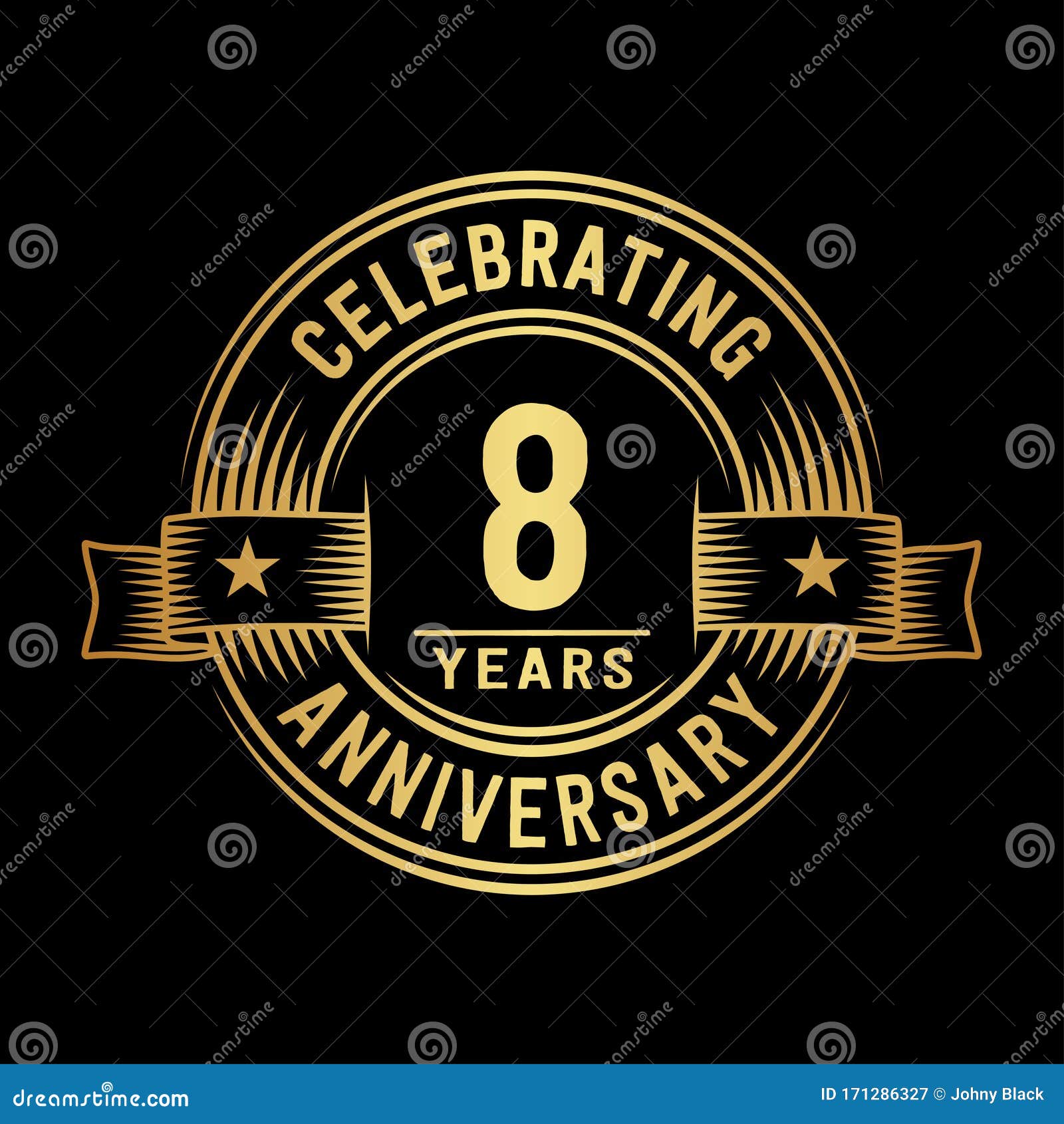 8 Years Anniversary Celebration Logotype. 8th Years Logo. Vector and ...