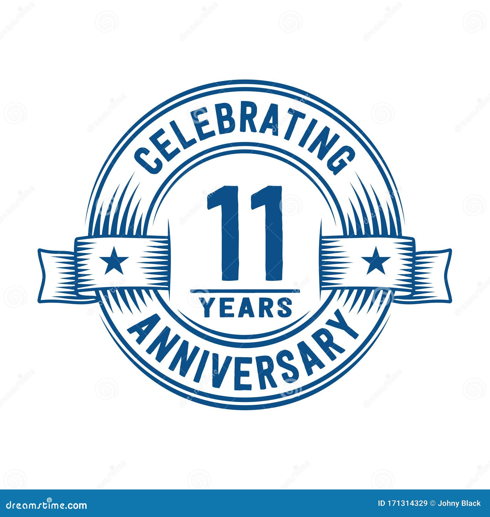 11 Years Anniversary Celebration Logotype. 11th Years Logo. Vector and ...