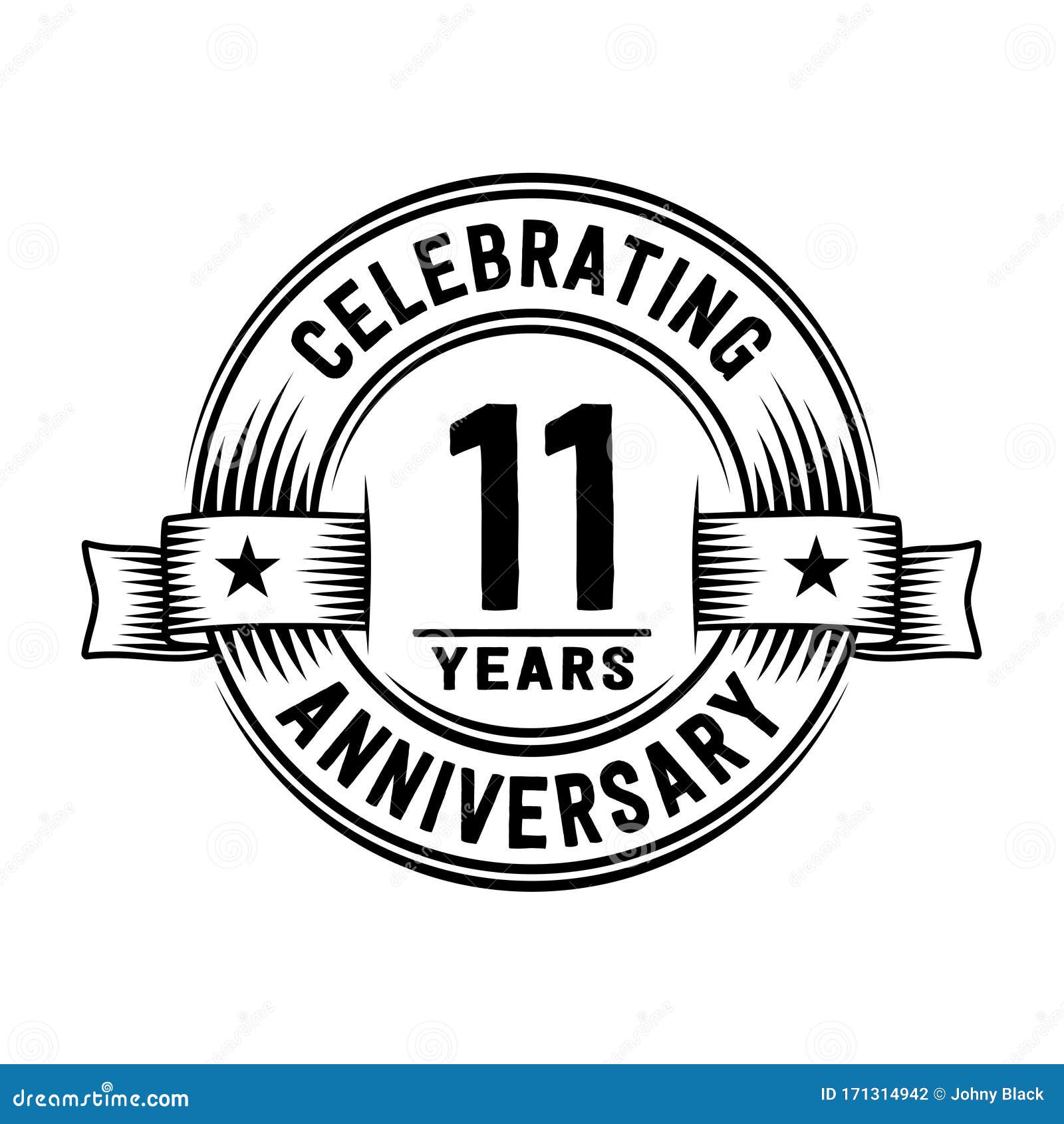 11 Years Anniversary Celebration Logotype. 11th Years Logo. Vector and ...