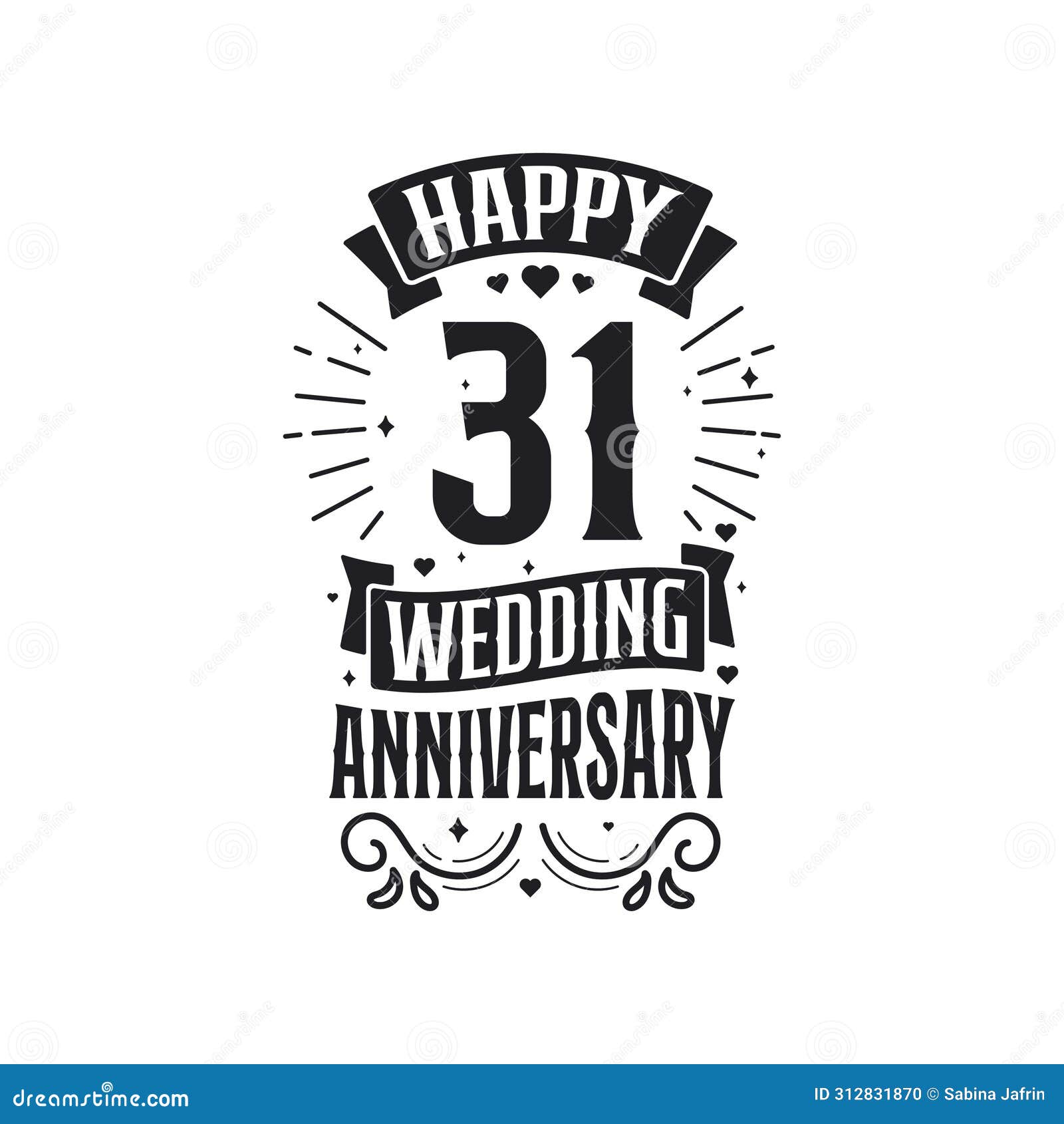 31 Years Anniversary Celebration Typography Design. Happy 31st Wedding ... 31 Years Anniversary Celebration Typography Design. Happy 31st Wedding ...