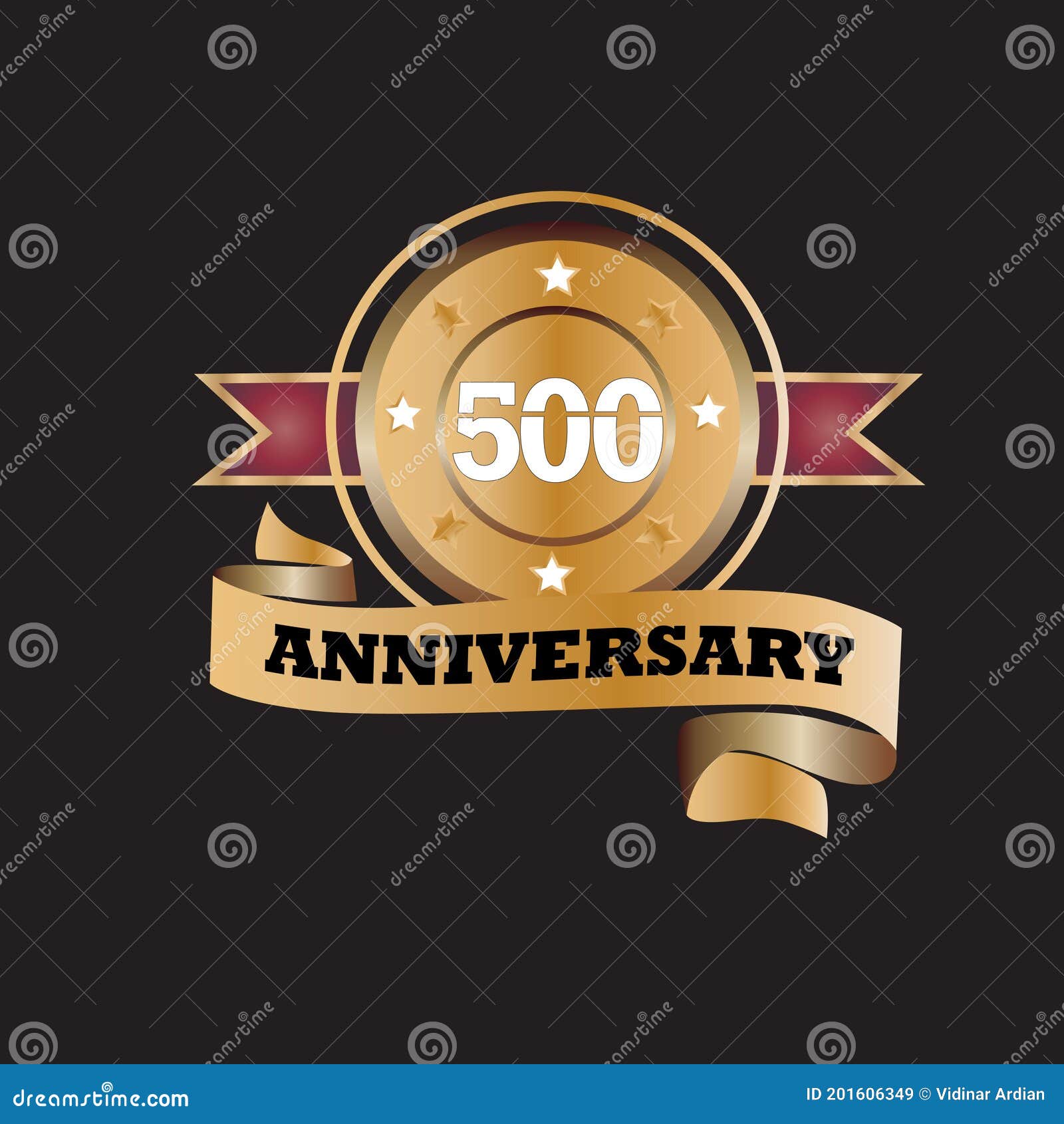 500 Years Anniversary Celebration - VECTOR ILLUSTRATION Stock Vector ...
