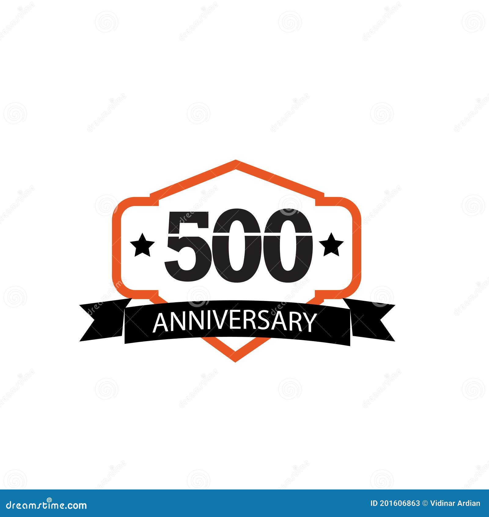 500 Years Anniversary Celebration - VECTOR ILLUSTRATION Stock Vector ...
