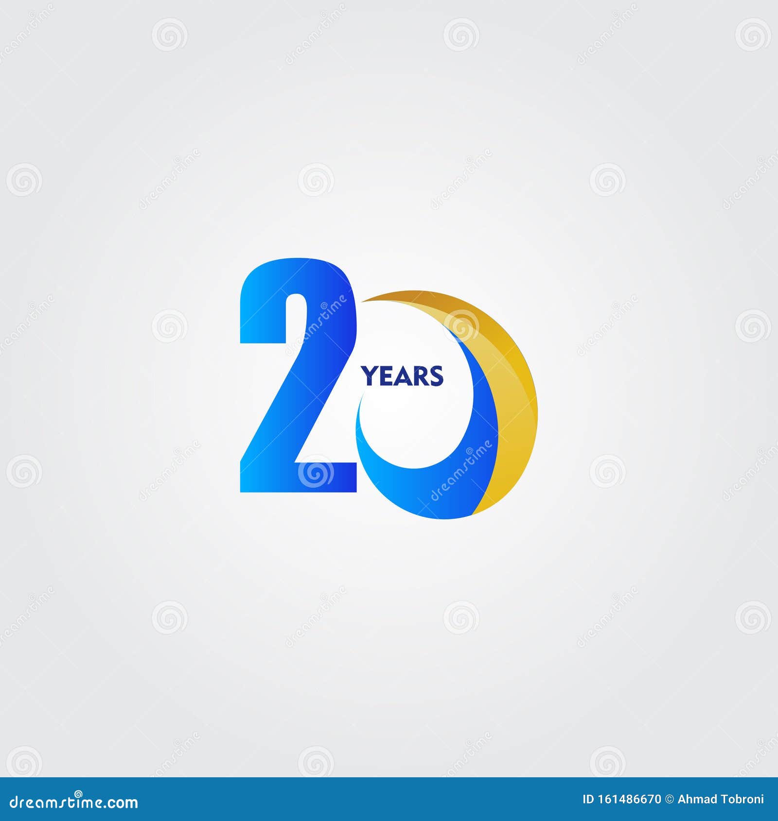 20 Years Anniversary Celebration Vector Template Design Illustration ...