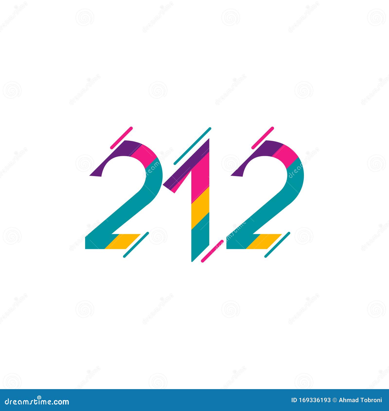 212 Years Anniversary Celebration Vector Template Design Illustration ...