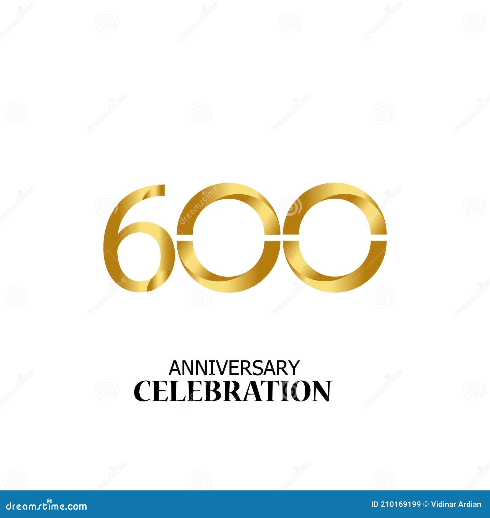 600 YEARS ANNIVERSARY CELEBRATION VECTOR TEMPLATE DESIGN ILLUSTRATION ...