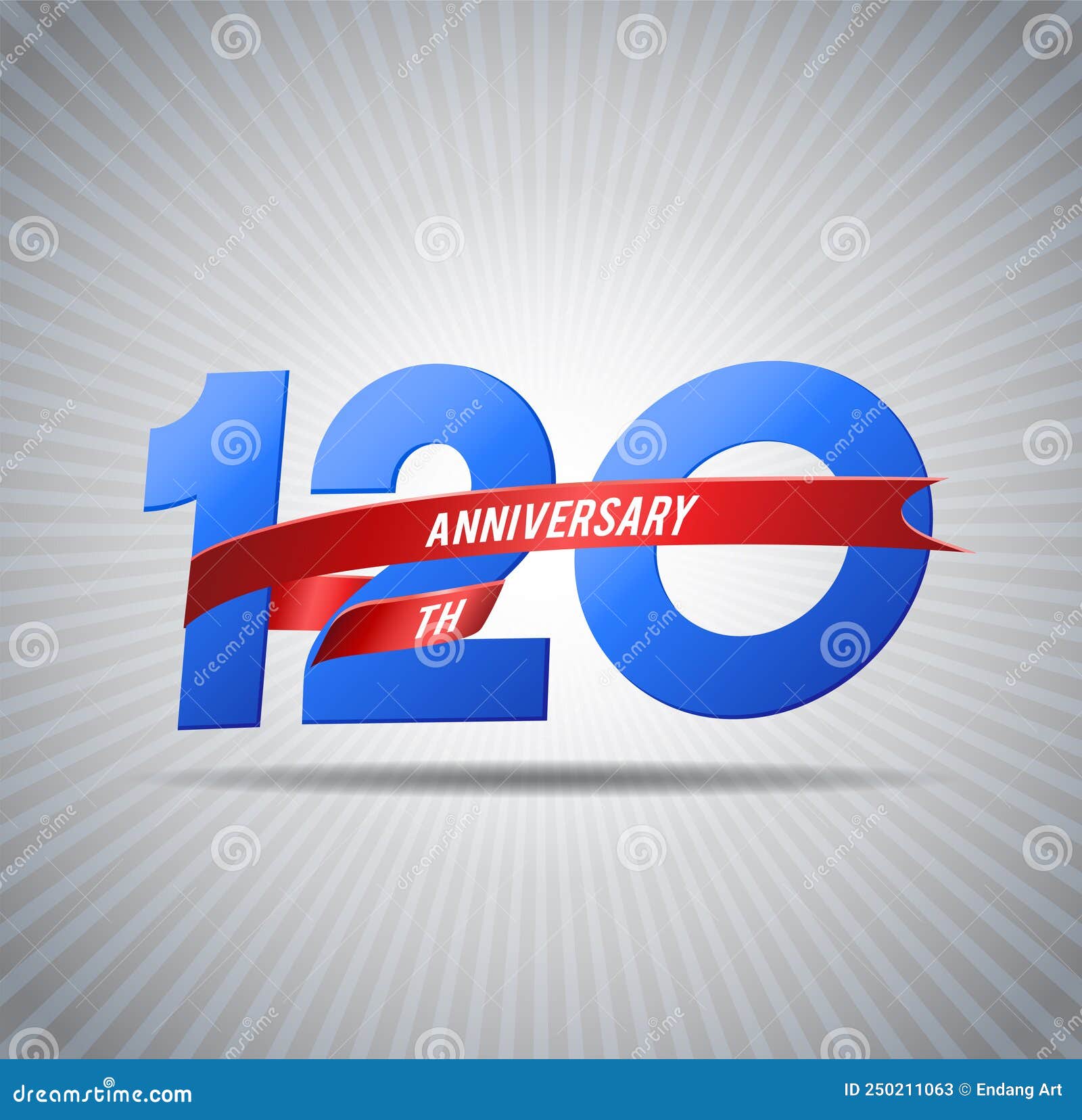 120 Years of Anniversary Design Template Stock Vector - Illustration of ...