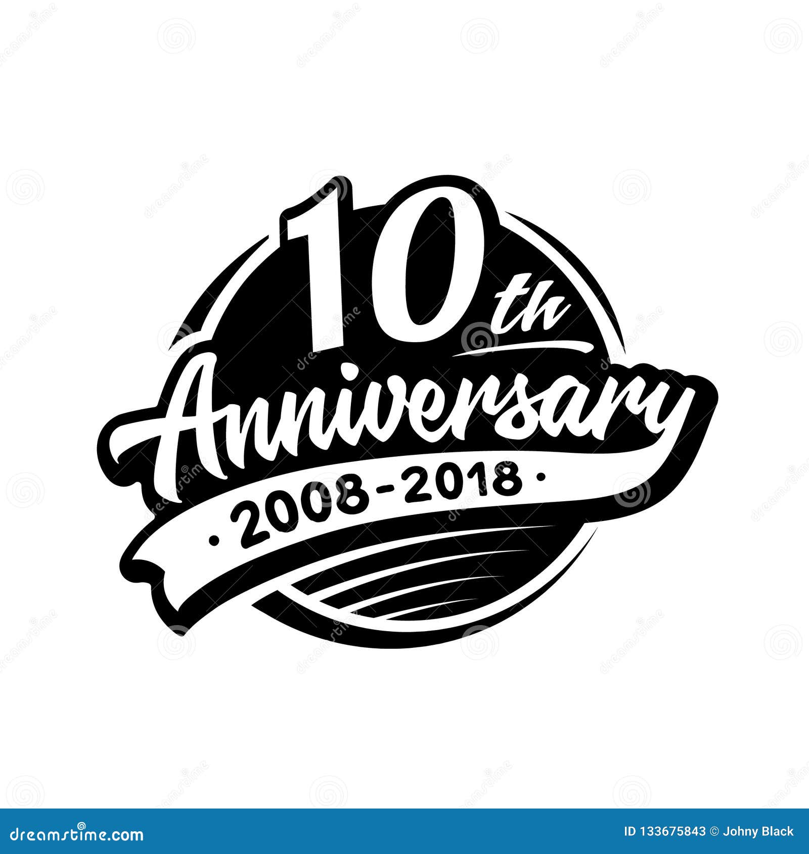 10 Years Anniversary Design Template. Vector and Illustration. 10th ...