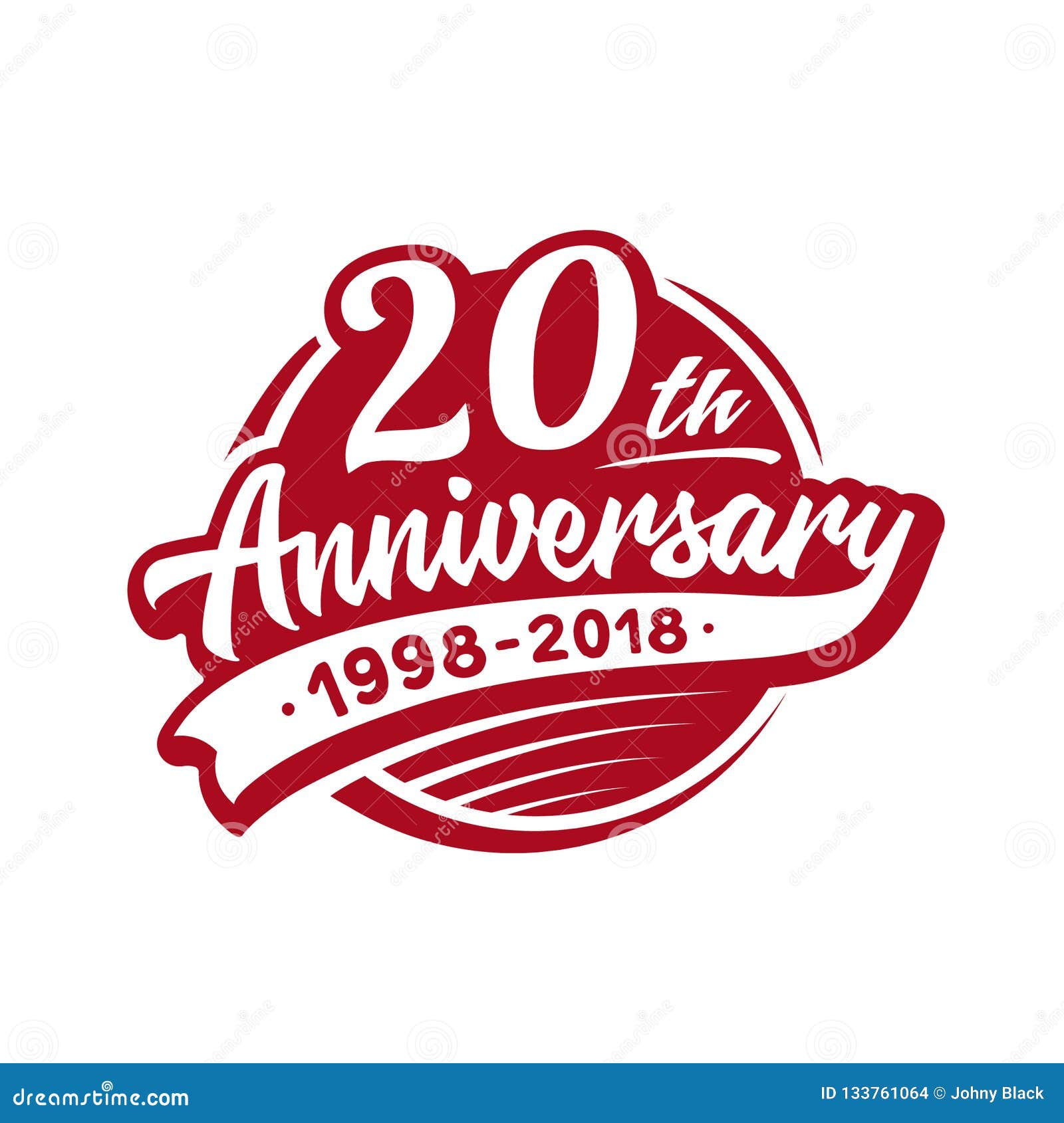 20 Years Anniversary Design Template. Vector and Illustration. 20th ...