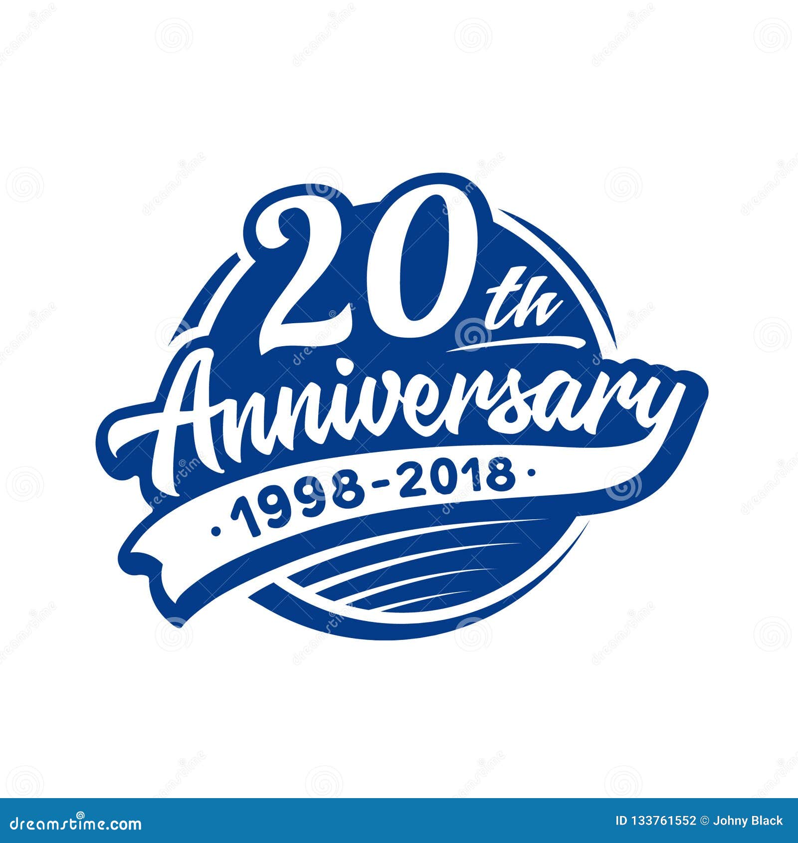 20 Years Anniversary Design Template. Vector and Illustration. Twenty ...