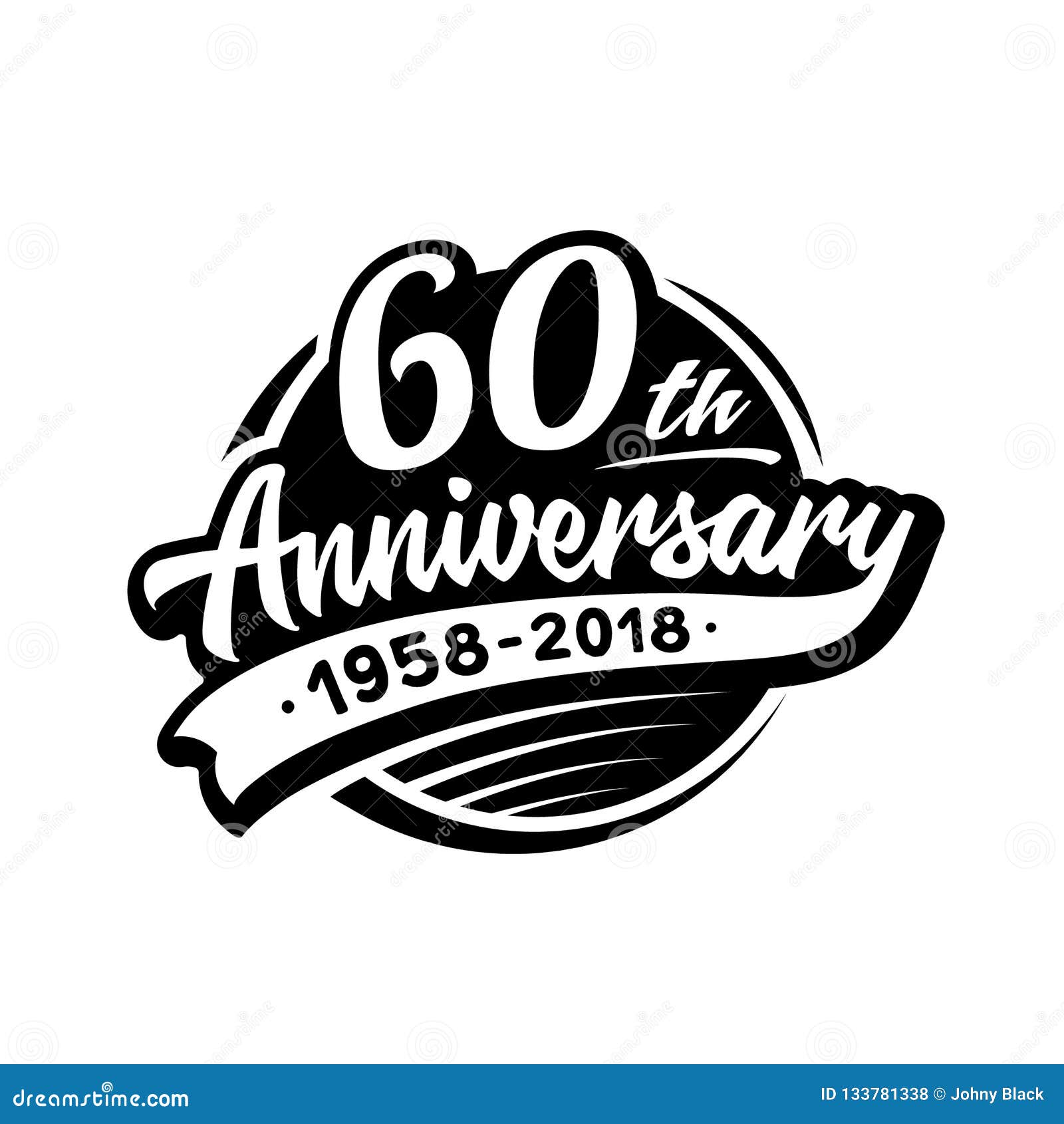 60 Years Anniversary Design Template. Vector and Illustration. 60th ...