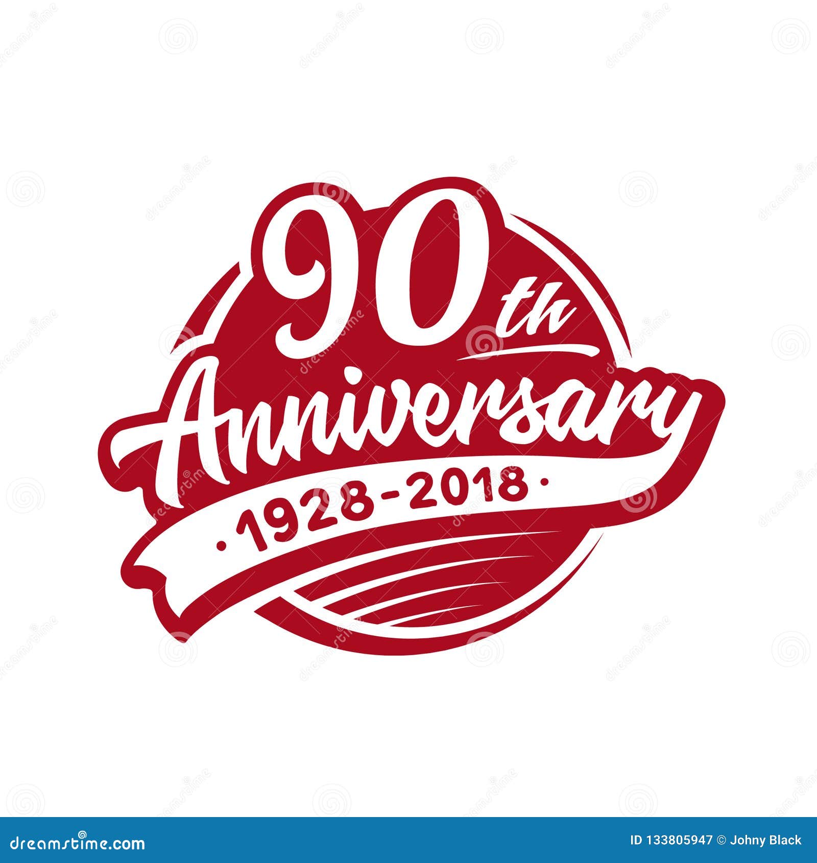 90 Years Anniversary Design Template. Vector and Illustration. 90th ...