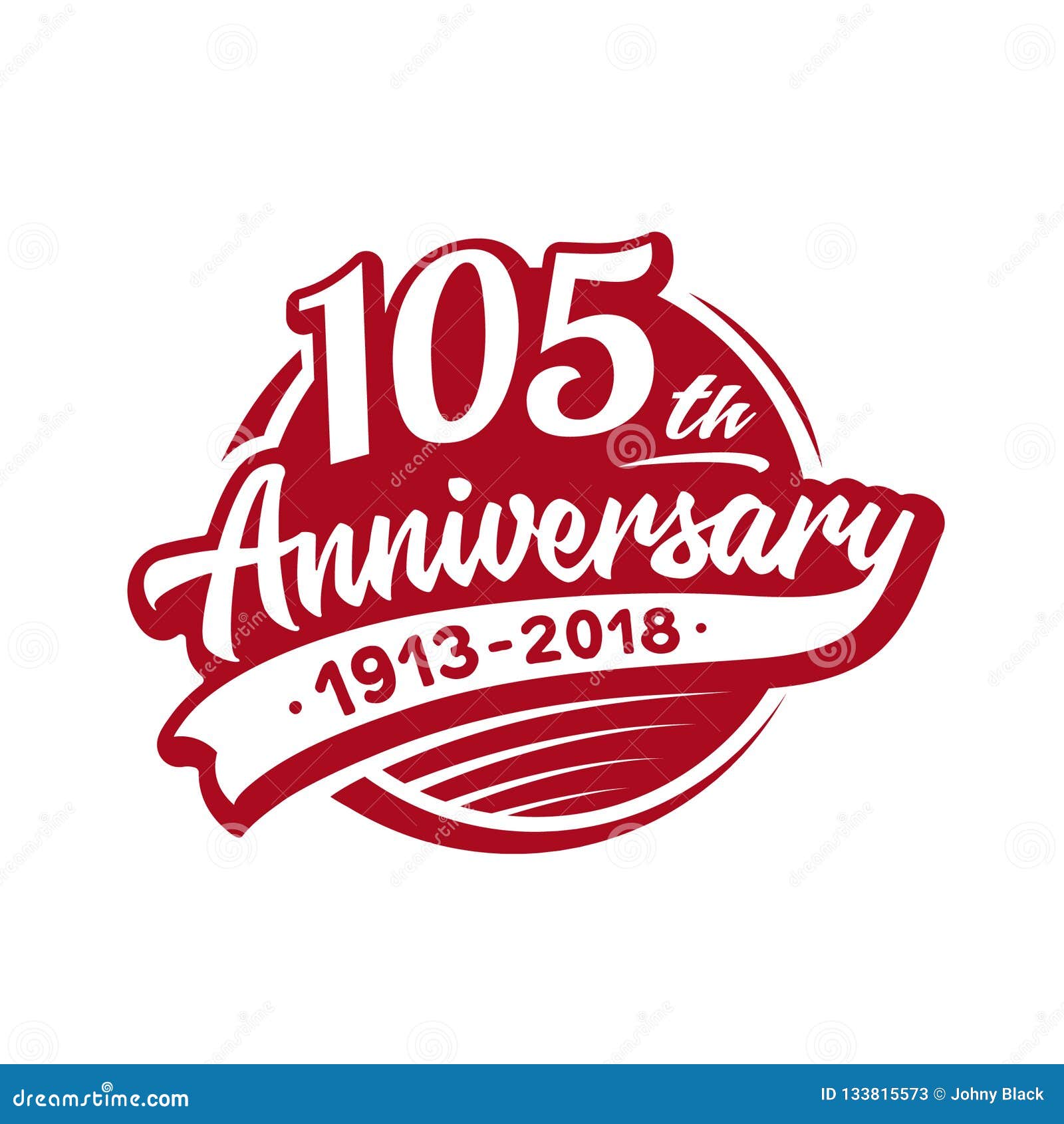 105 Years Anniversary Design Template. Vector and Illustration. 105th ...