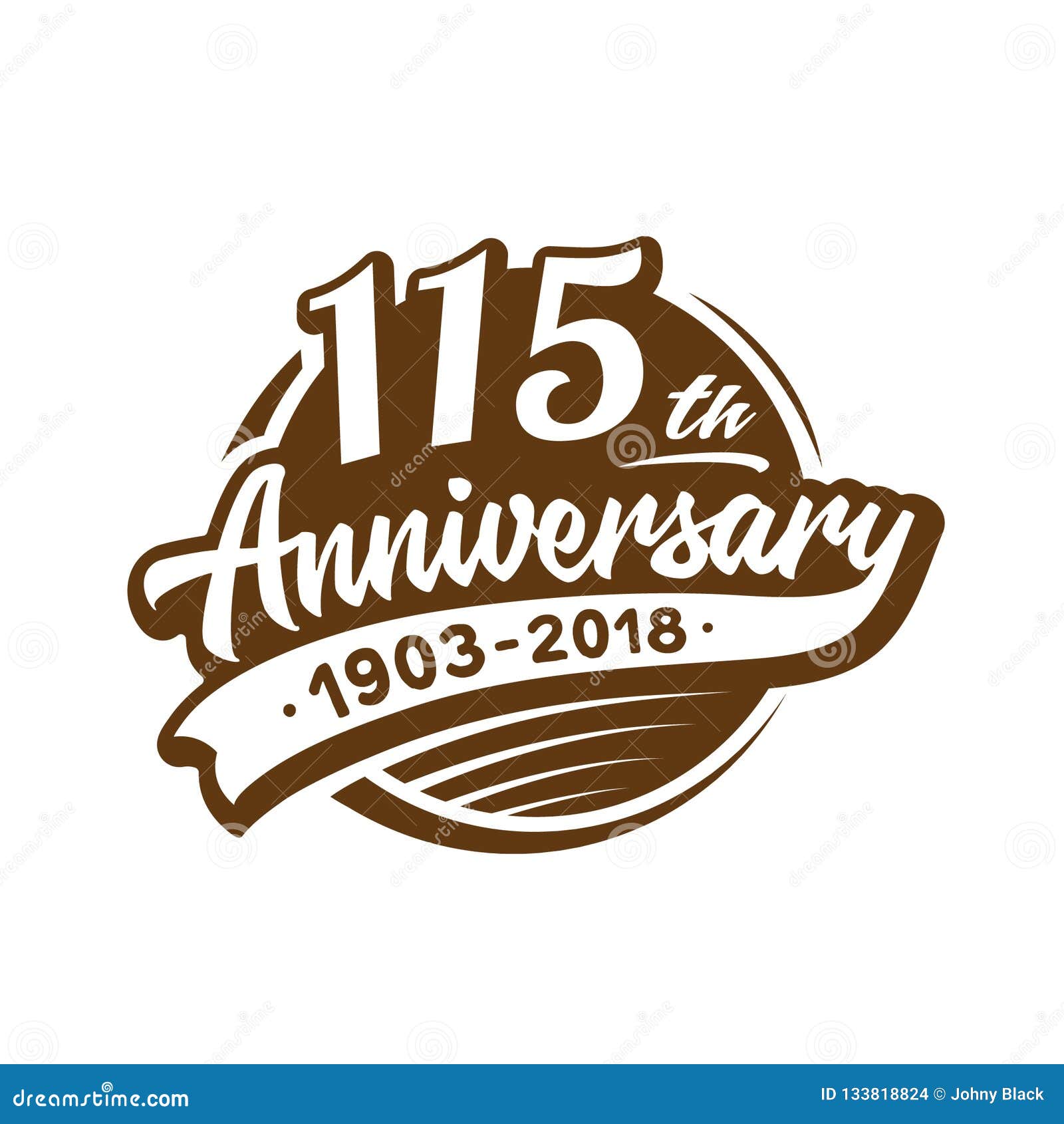 115 Years Anniversary Design Template. Vector and Illustration. 115th ...