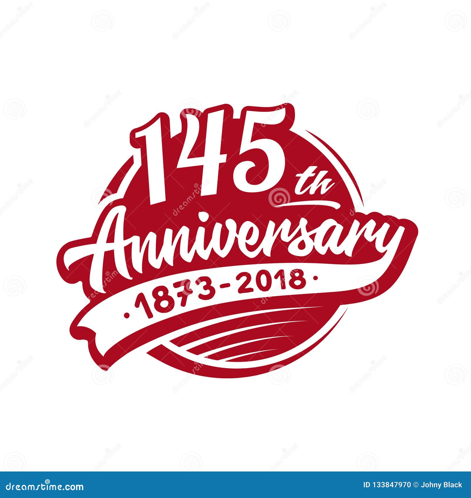 145 Years Anniversary Design Template. Vector and Illustration. 145th ...