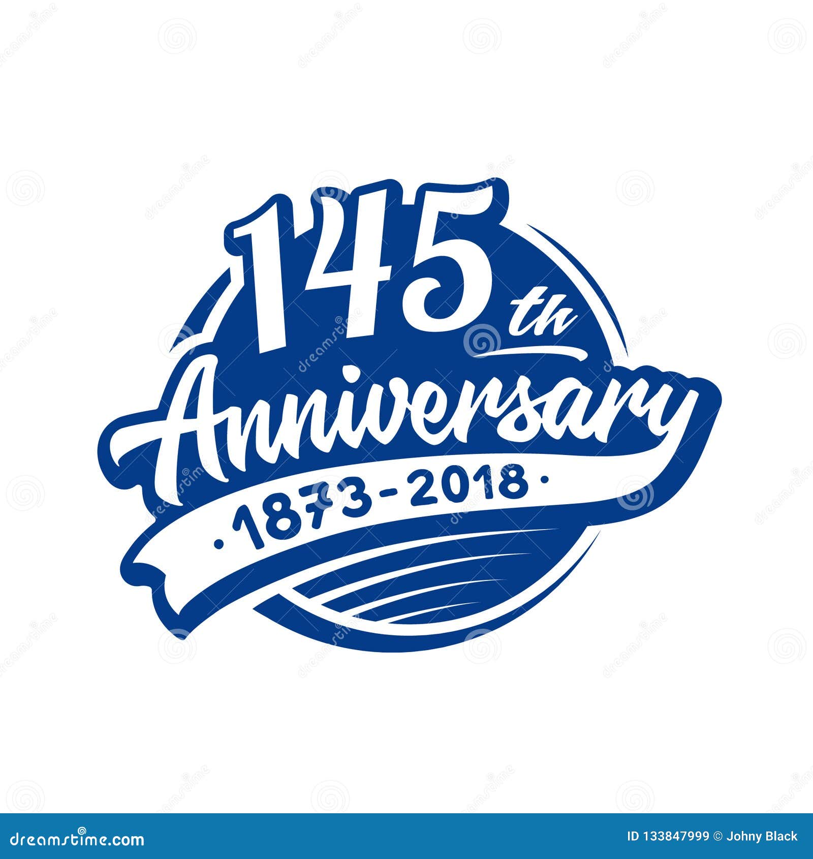 145 Years Anniversary Design Template. Vector and Illustration. 145th ...