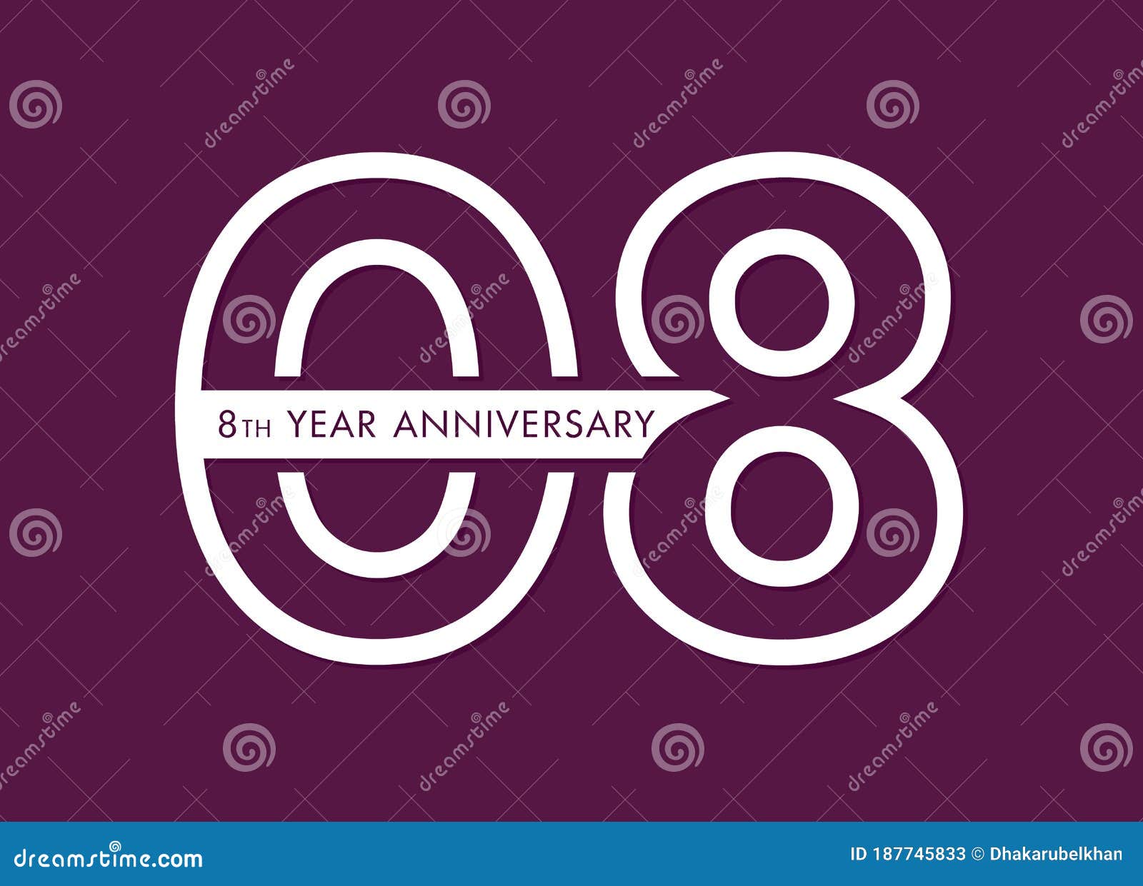 08 Years Anniversary Image Vector, 08th Anniversary Celebration ...