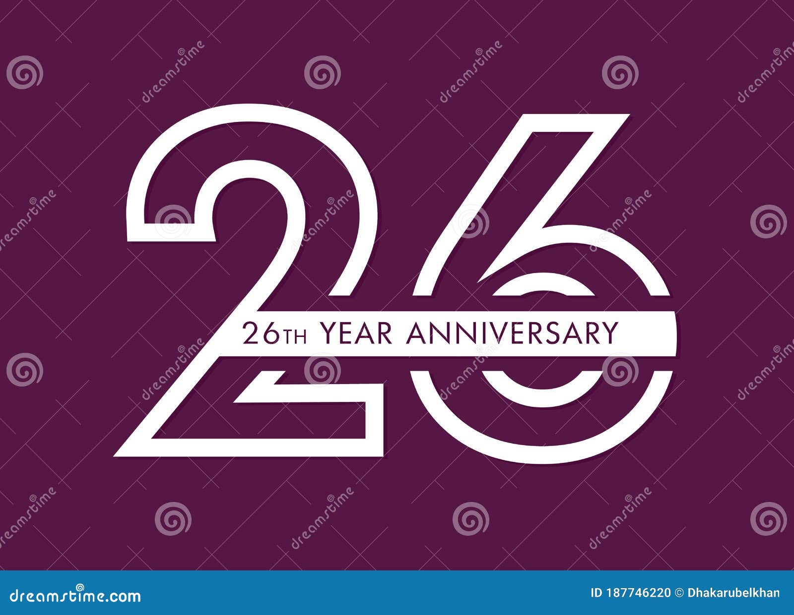 26 Years Anniversary Image Vector, 26th Anniversary Celebration ...