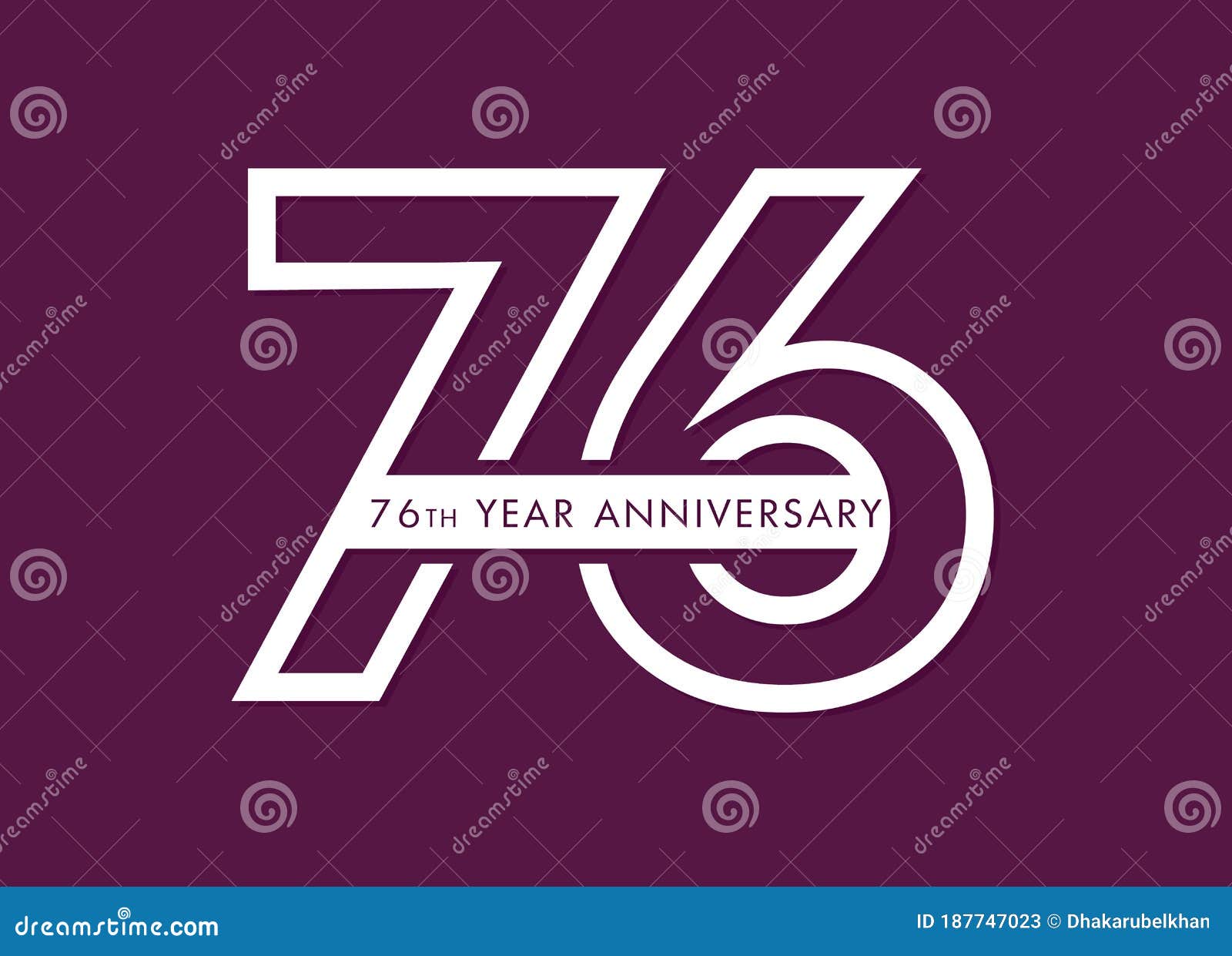 76 Years Anniversary Image Vector, 76th Anniversary Celebration ...