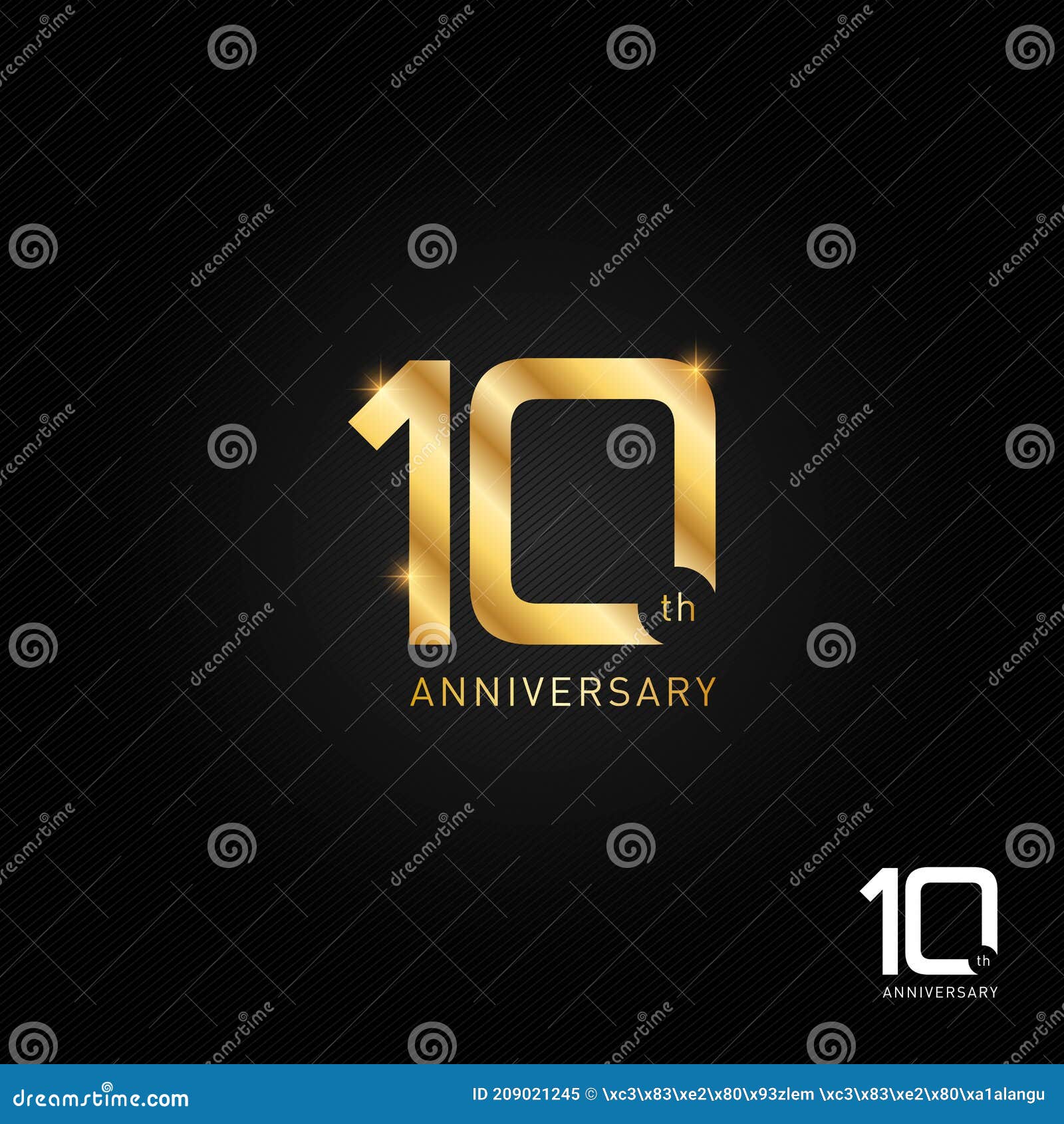 10 Years Anniversary Logo, Icon and Symbol Vector Illustration Stock ...