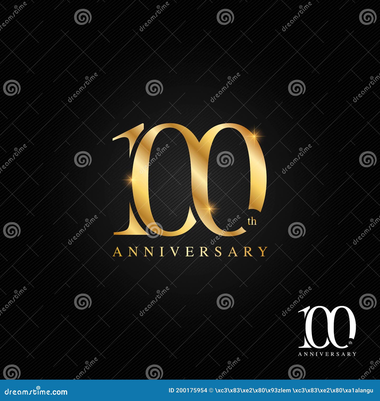 100 Years Anniversary Logo, Icon and Symbol Vector Illustration Stock ...