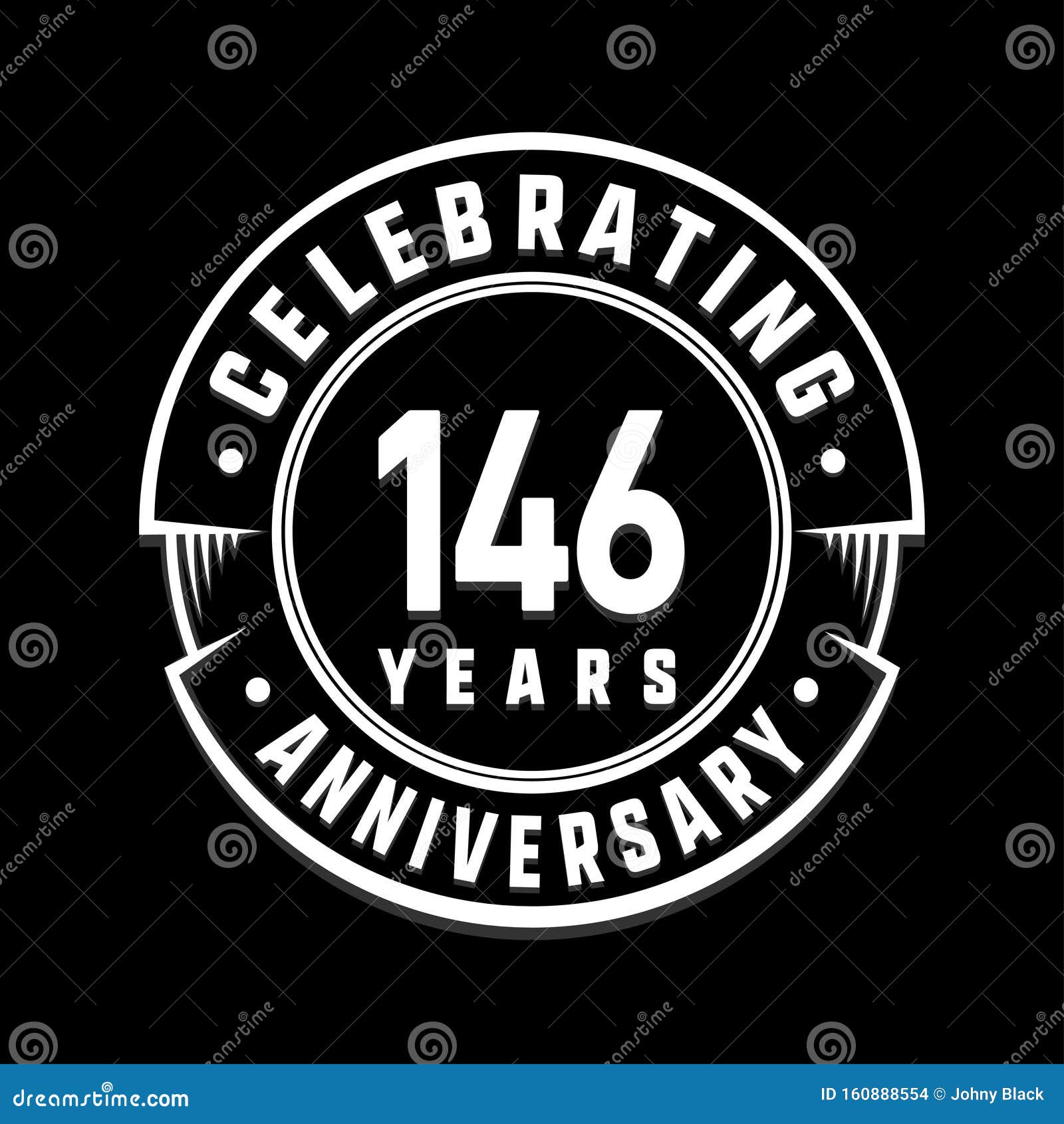 146 Years Anniversary Logo Template. 146th Vector and Illustration ...