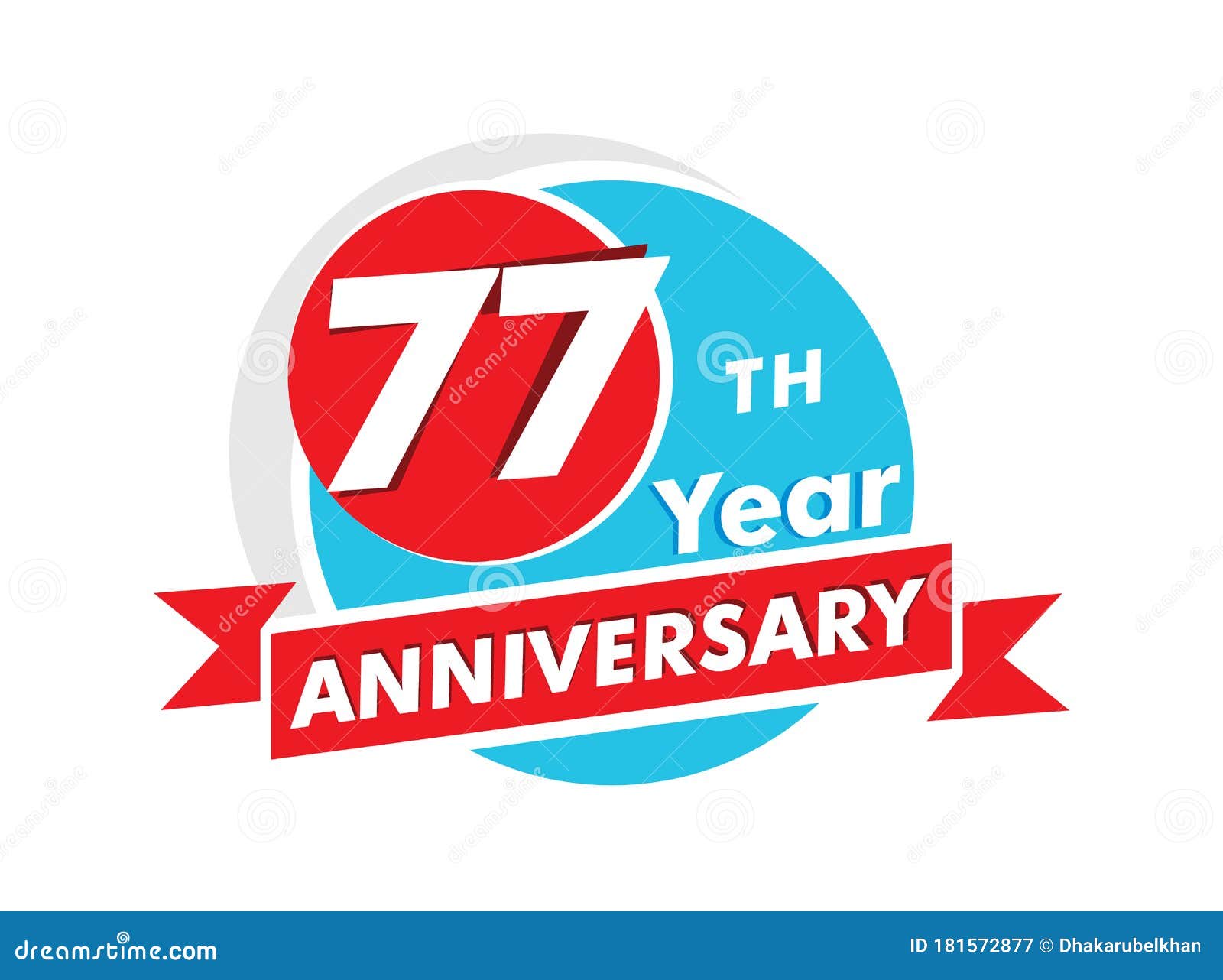 77 Years Anniversary Logotype. Celebration 77th Anniversary Celebration ...