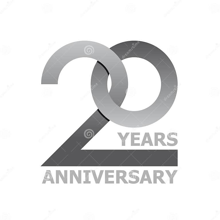 20 Years Anniversary Symbol Stock Vector - Illustration of celebrate ...