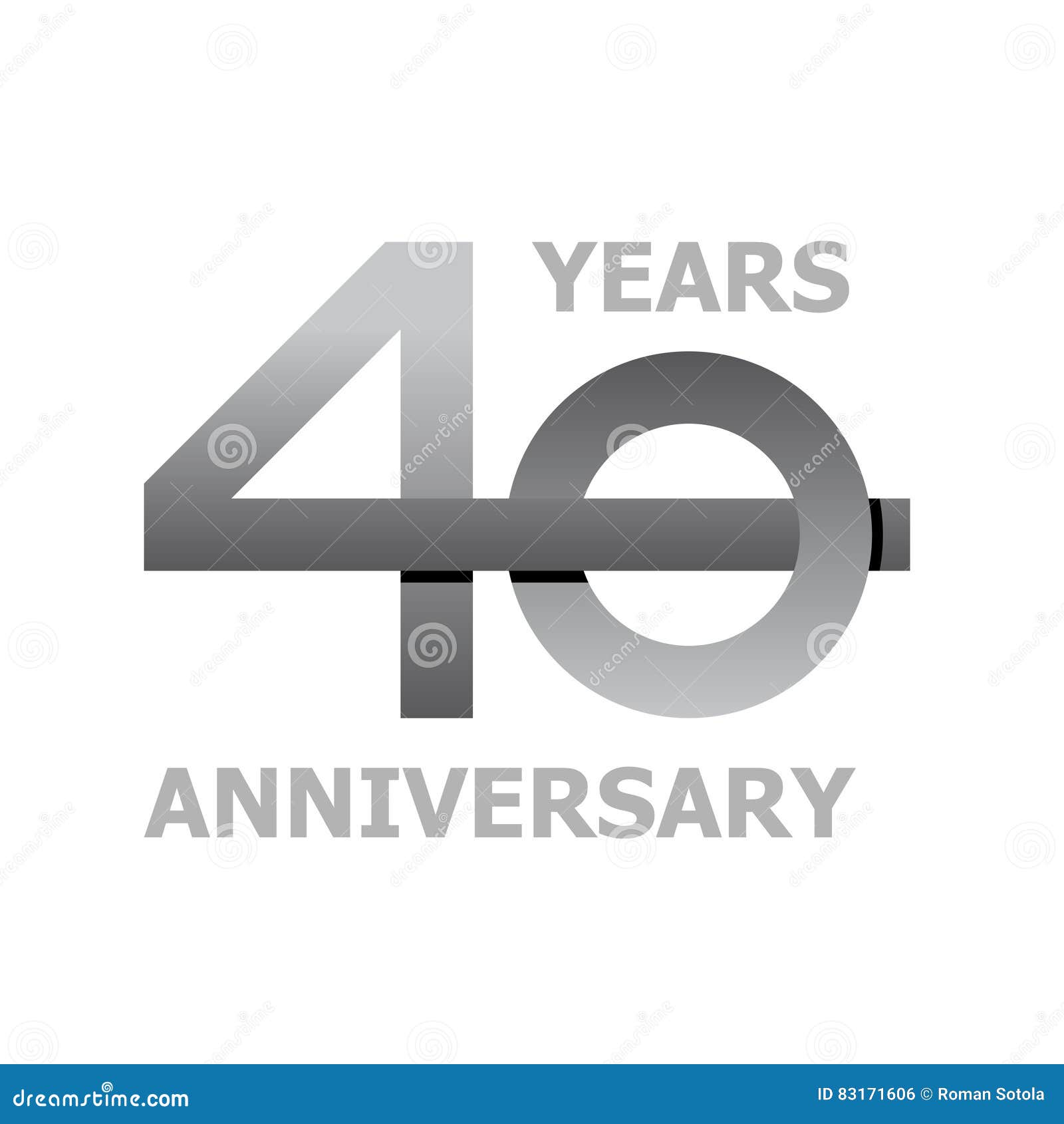 40 Years Anniversary Symbol Stock Vector - Illustration of digits ...