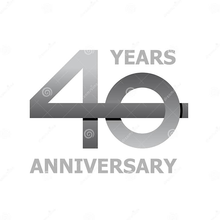 40 Years Anniversary Symbol Stock Vector - Illustration of digits ...