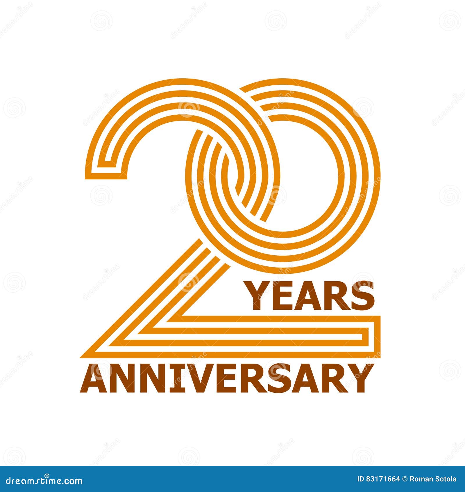 20 Years Anniversary Symbol Stock Vector - Illustration of ...