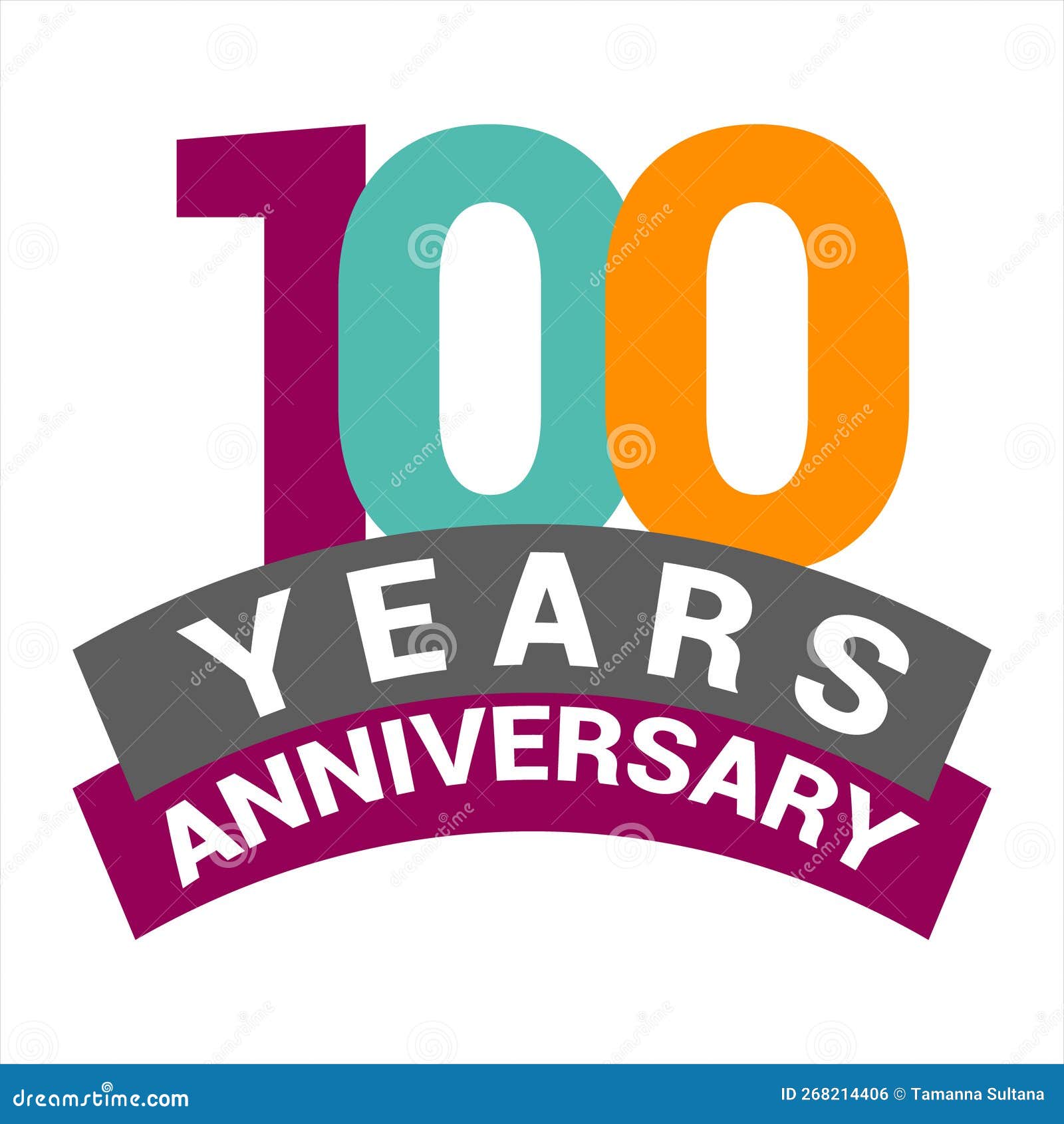 100 Years Anniversary Typography Stock Vector - Illustration of heart ...