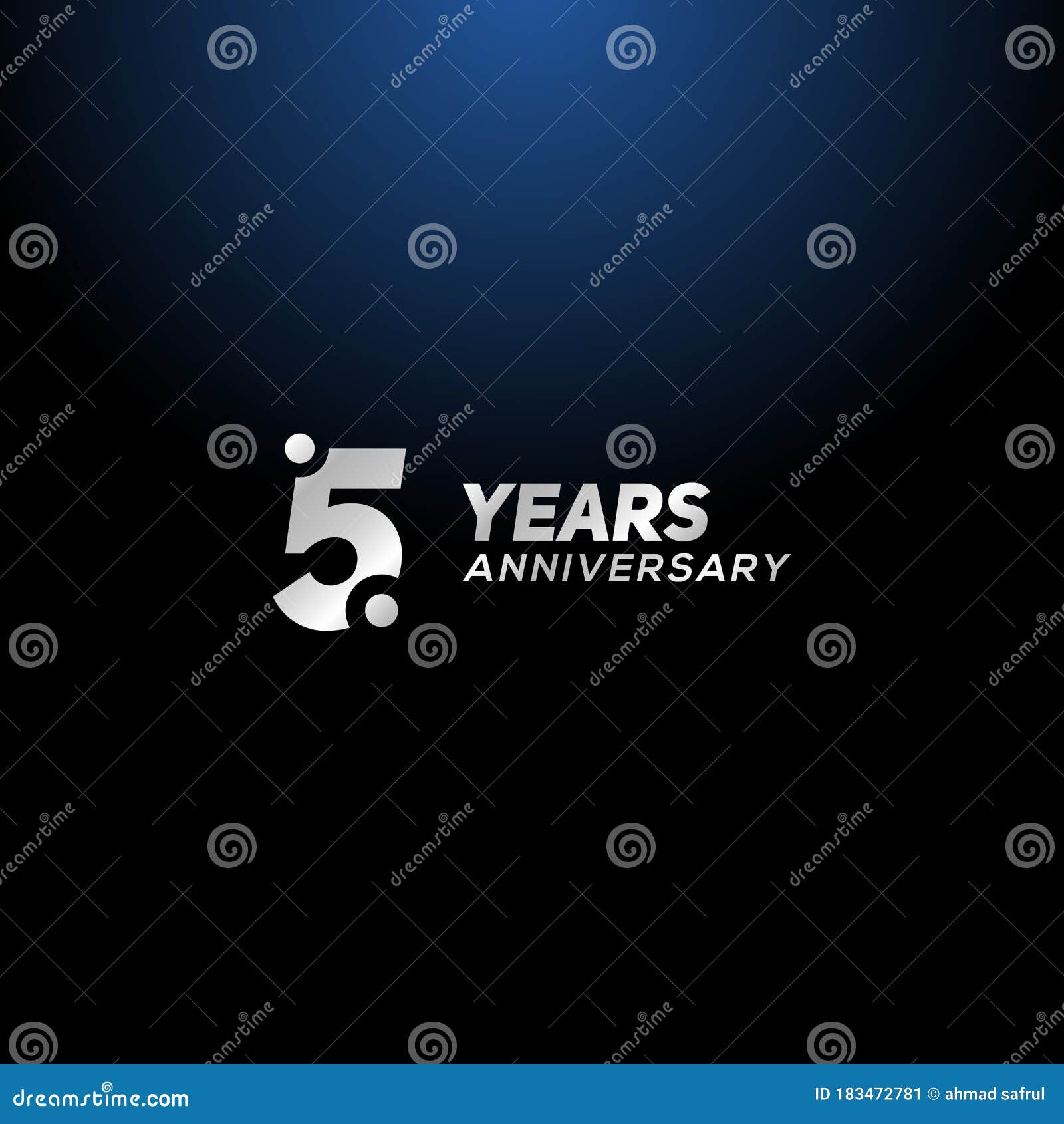 5 Years Anniversary Vector Design Stock Vector - Illustration of ...