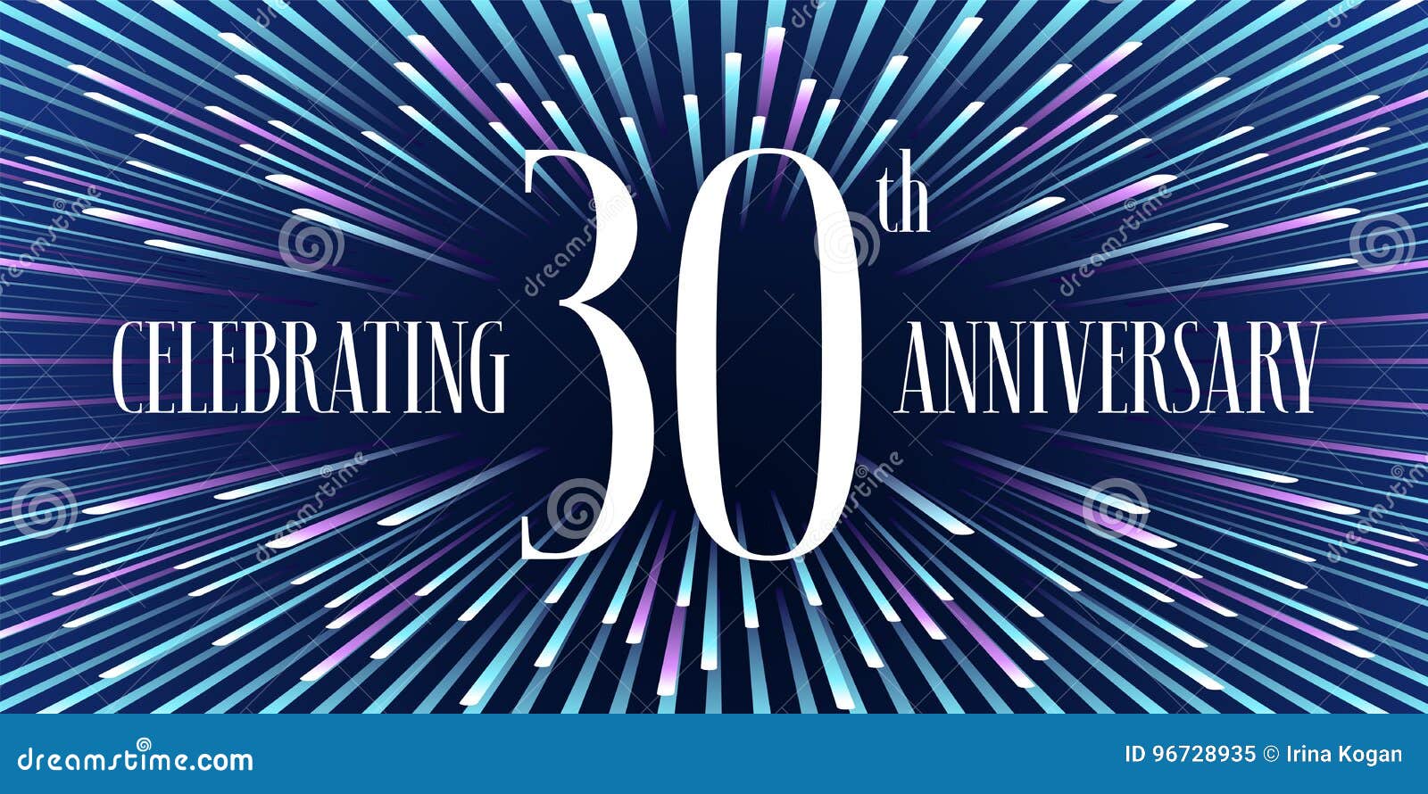 30 Years Anniversary Vector Icon, Banner Stock Vector - Illustration of ...