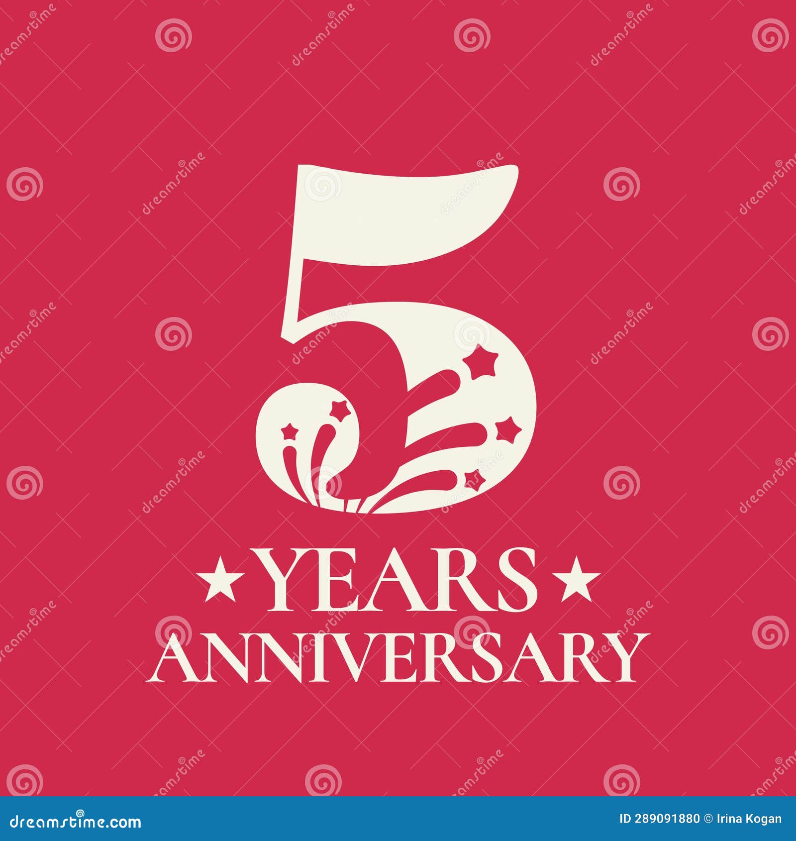 5 Years Anniversary Vector Icon, Logo. Design Element with Graphic ...