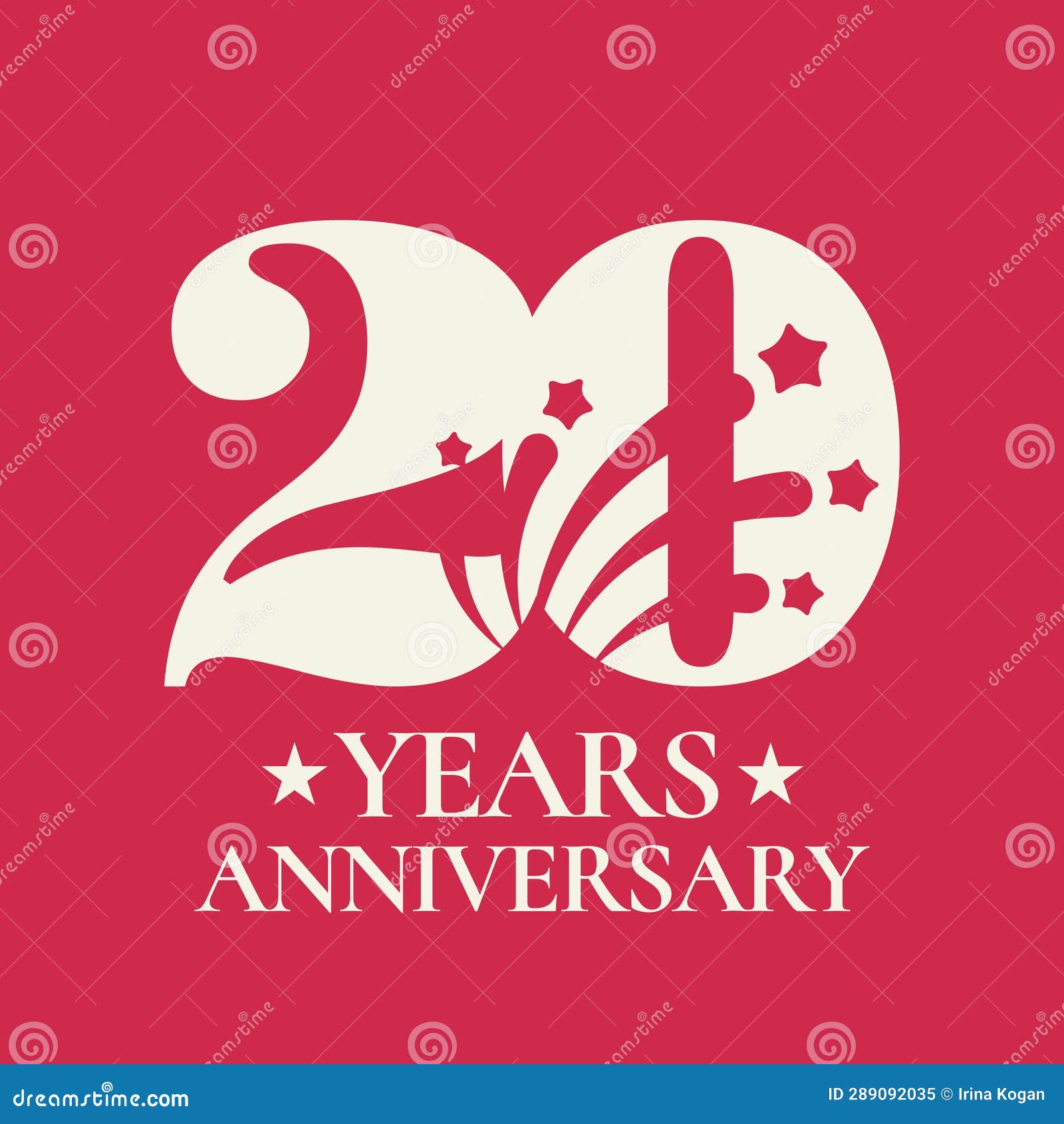 20 Years Anniversary Vector Icon, Logo. Design Element with Graphic ...
