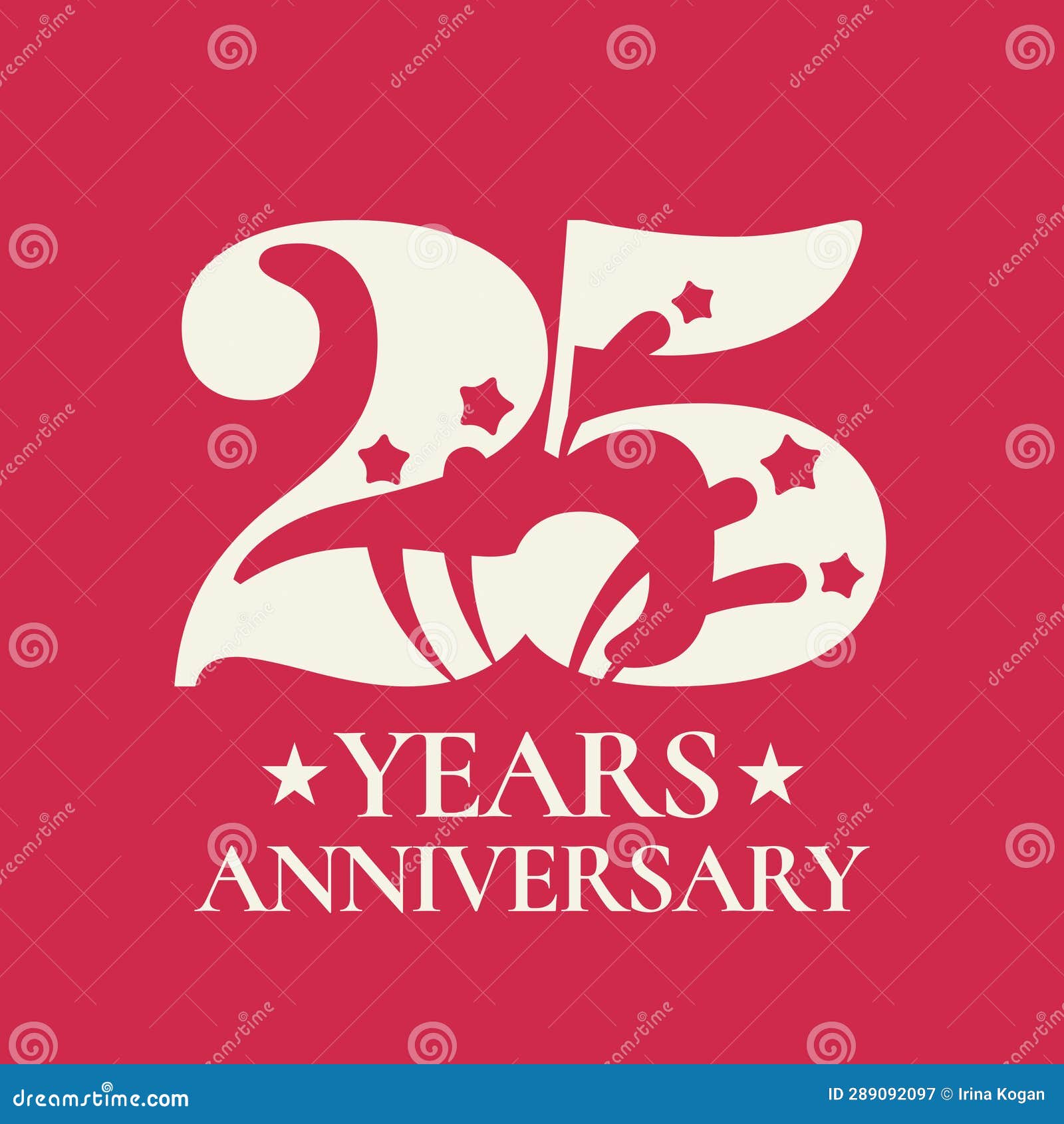 25 Years Anniversary Vector Icon, Logo. Design Element with Graphic ...