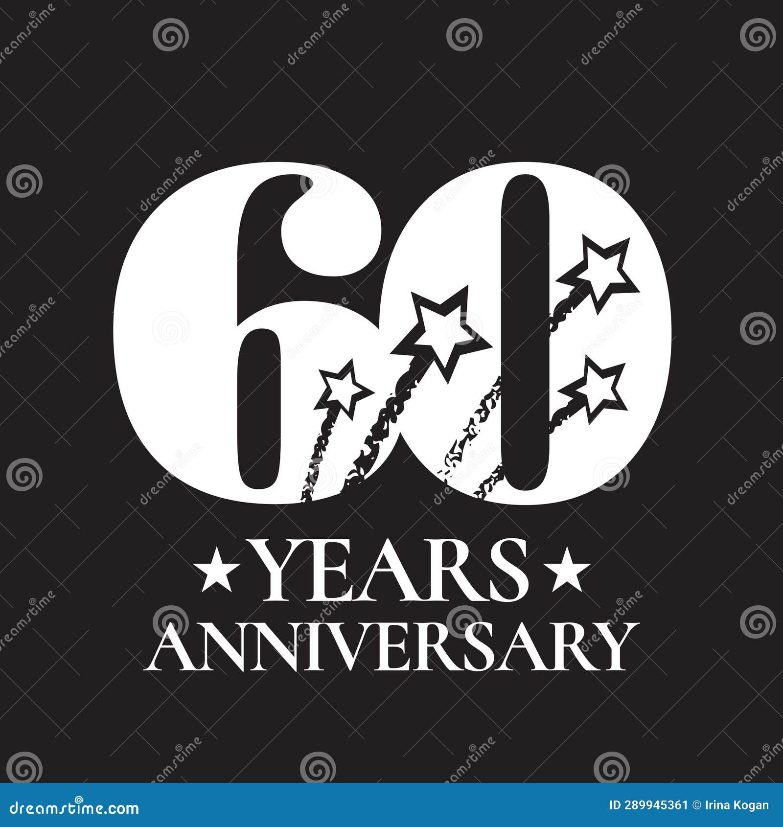 60 Years Anniversary Vector Icon, Logo. Design Element Stock Vector ...