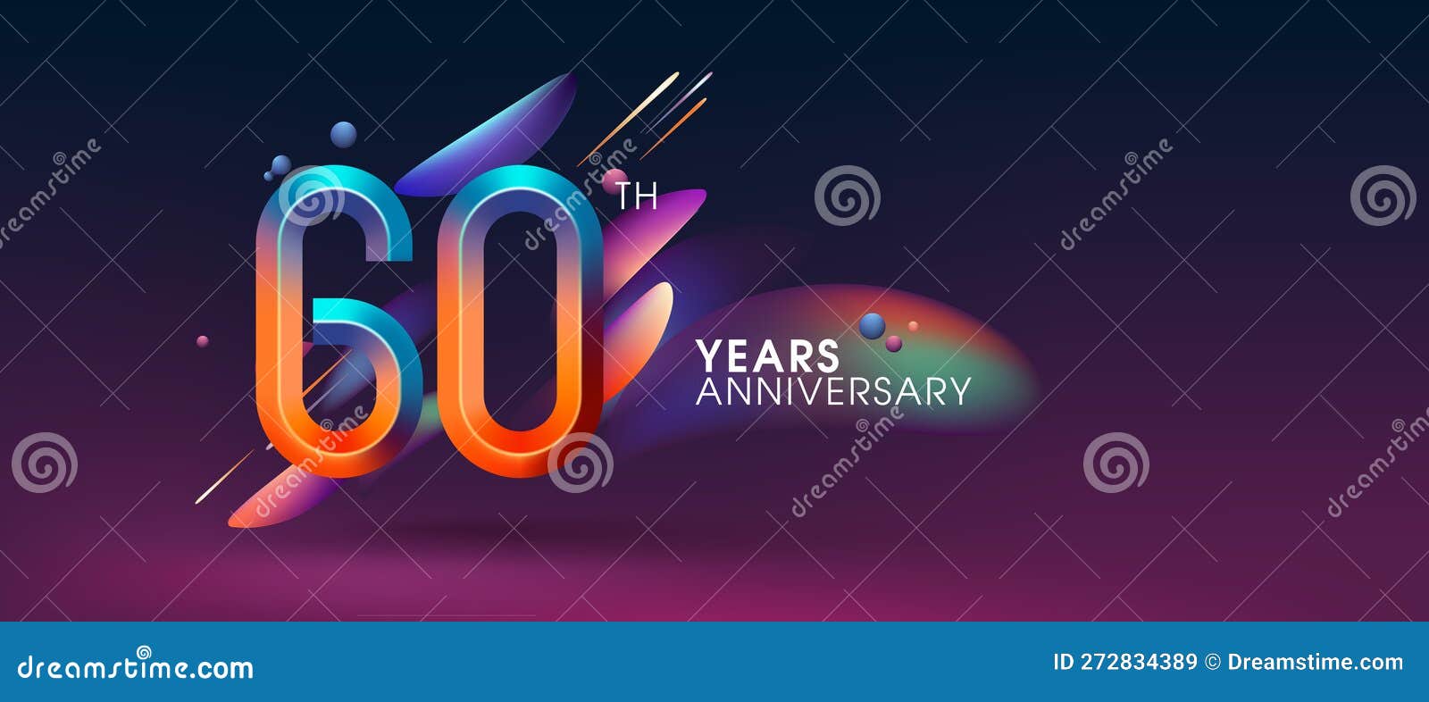 60 Years Anniversary Vector Icon, Logo. Design Element with Modern ...