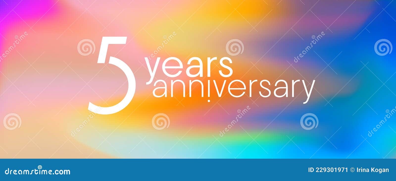 5 Years Anniversary Vector Icon, Logo. Graphic Design Element with Neon ...