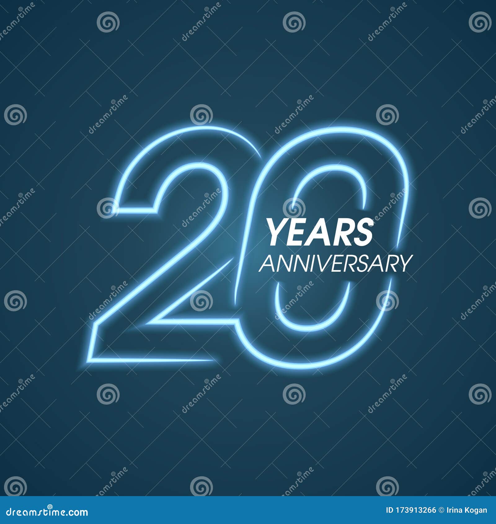 20 Years Anniversary Vector Icon, Logo. Graphic Design Element with ...