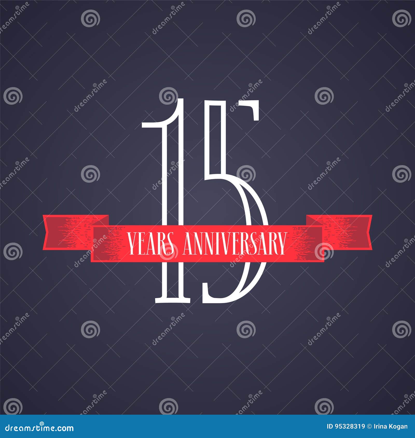15 Years Anniversary Vector Icon, Logo Stock Vector - Illustration of ...