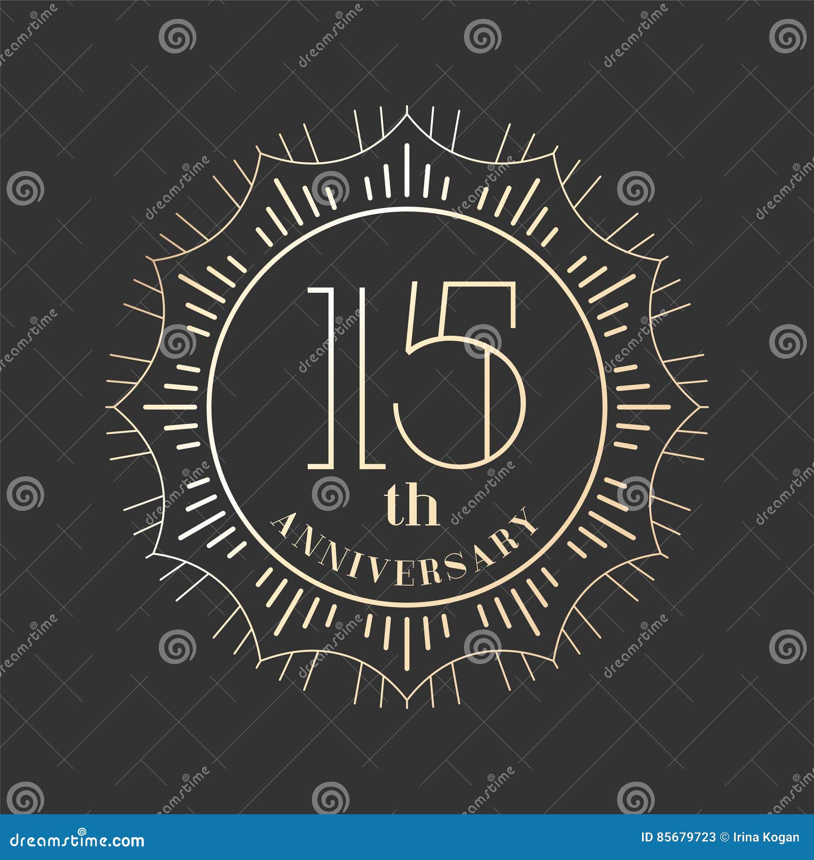 15 Years Anniversary Vector Icon, Logo Stock Vector - Illustration of ...