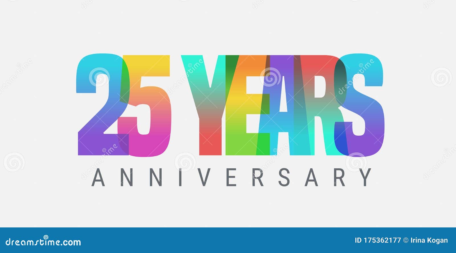 25 Years Anniversary Vector Icon, Logo. Multicolor Design Element with ...