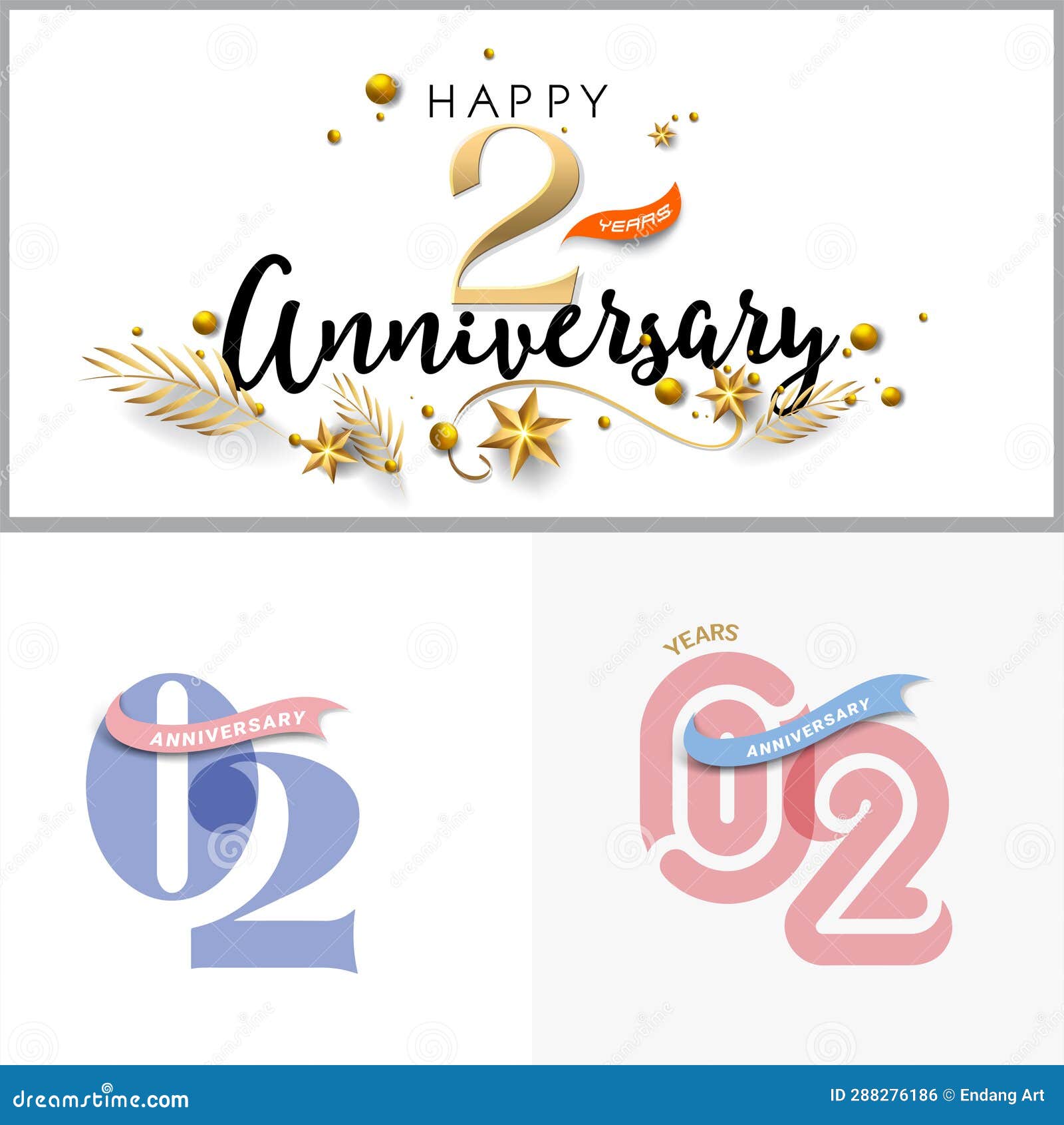 2 Years Anniversary Vector Number Icon, Birthday, Anniversary Design ...