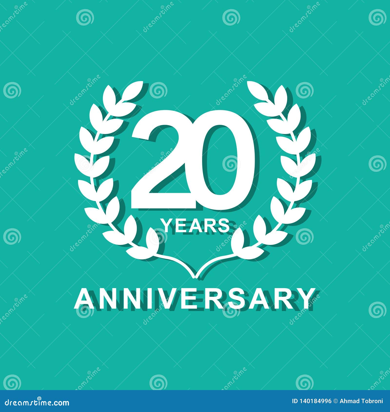 20 Years Anniversary Vector Template Design Illustration Stock Vector ...