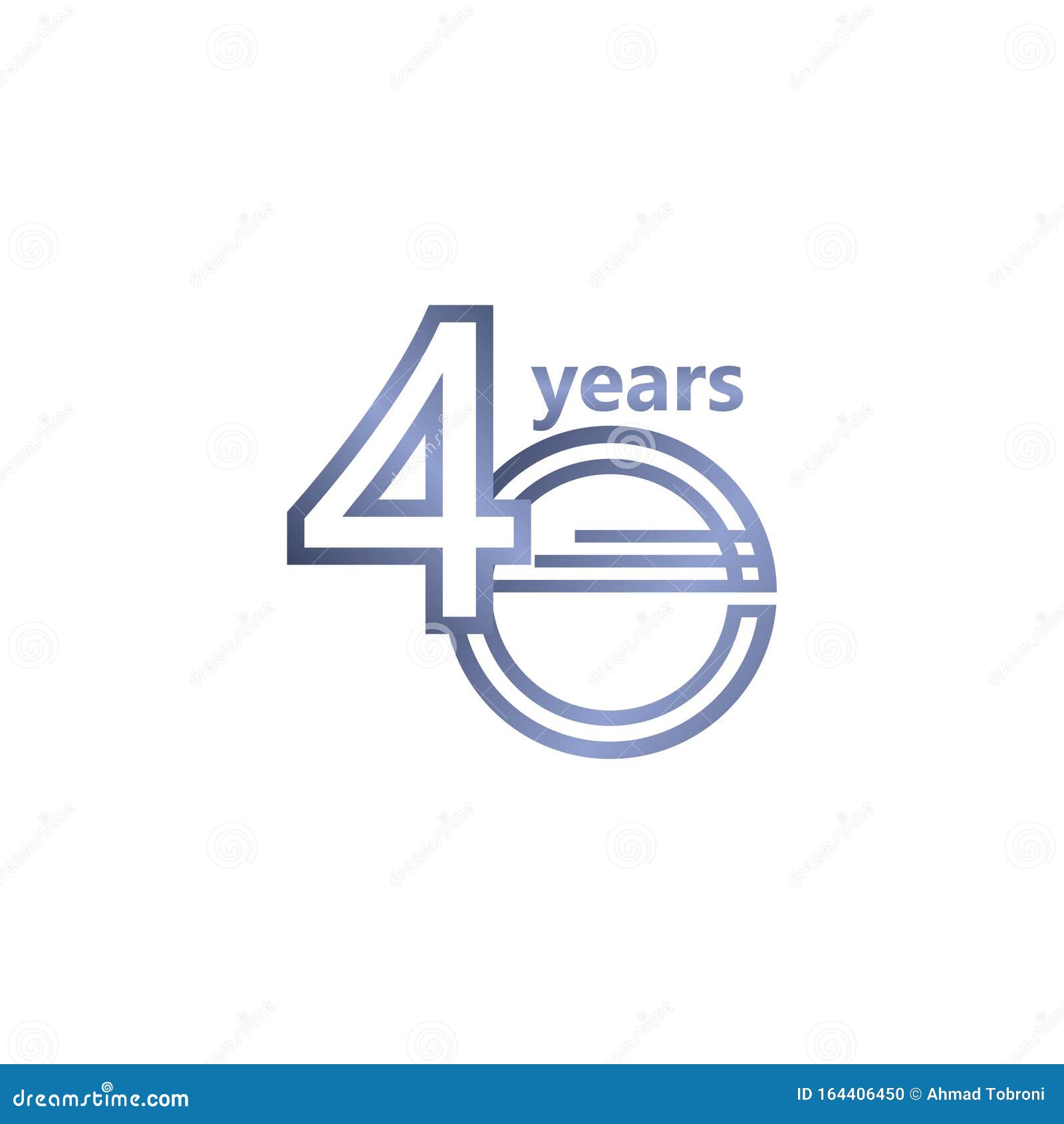 40 Years Anniversary Vector Template Design Illustration Stock Vector ...