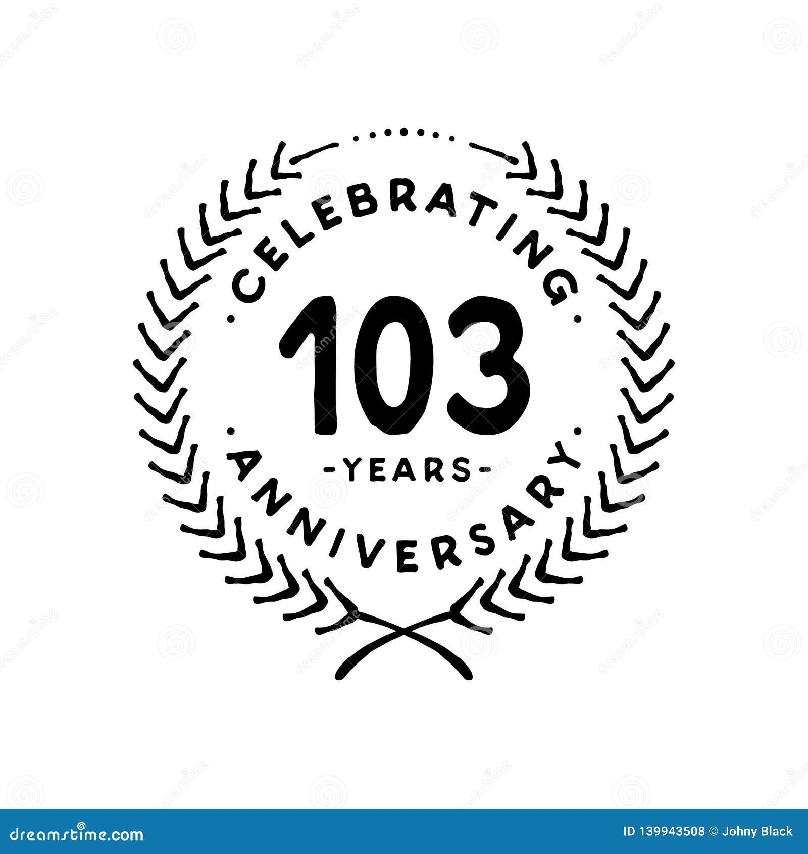 103 Years Design Template. 103rd Vector and Illustration Stock Vector ...