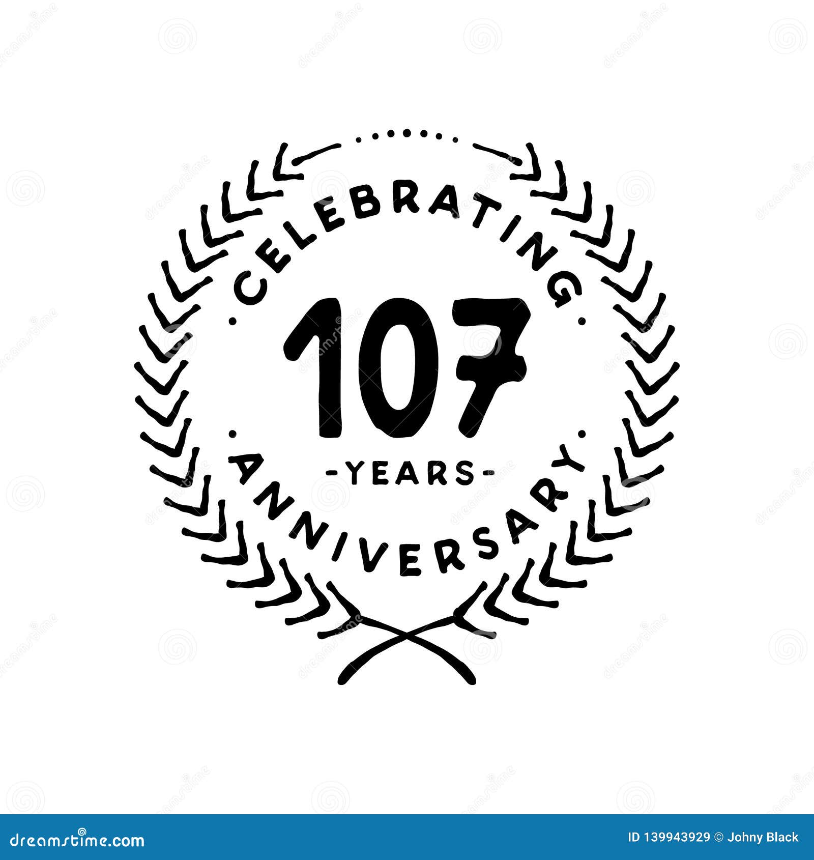 107 Years Design Template. 107th Vector and Illustration Stock Vector ...