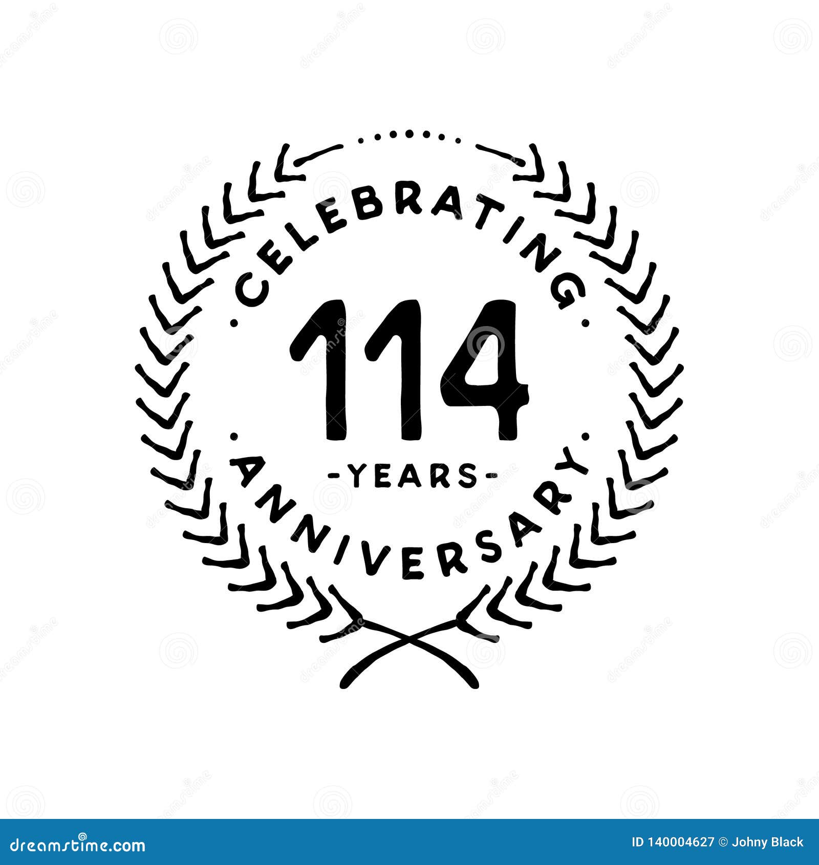 114 Years Design Template. 114th Vector and Illustration Stock Vector ...